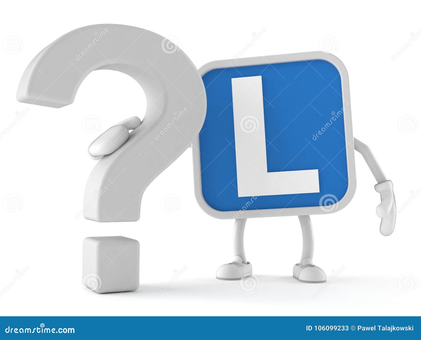Driving Lessons Character with Question Mark Stock Illustration ...
