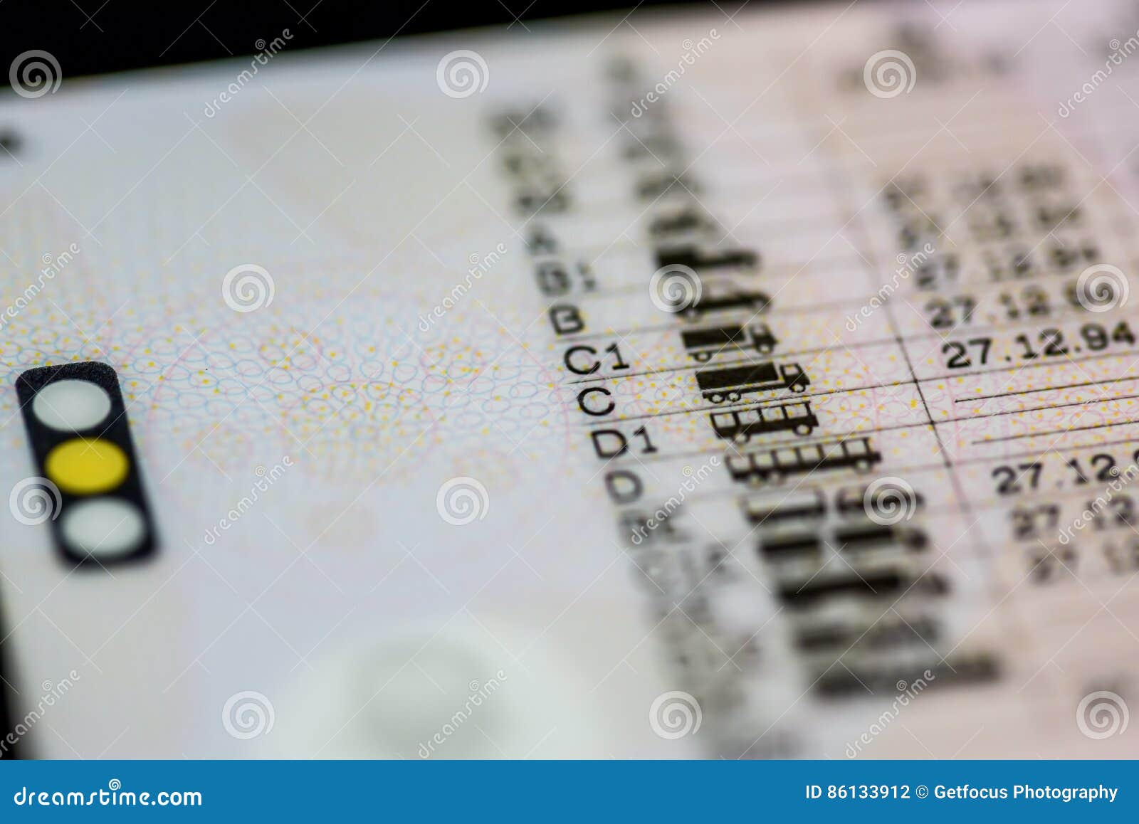Driving licence categories stock photo. Image of license - 86133912