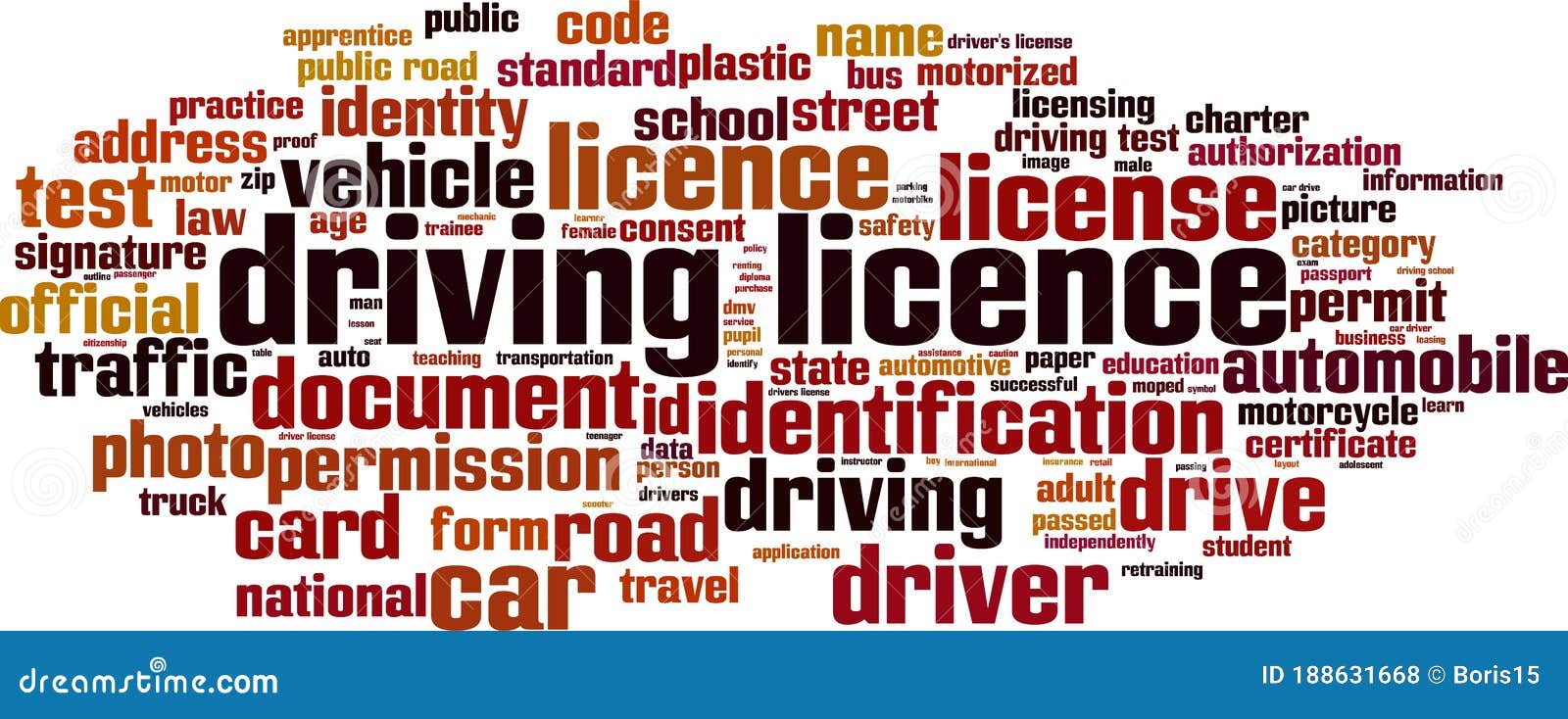 Driving license word cloud stock vector. Illustration of document ...