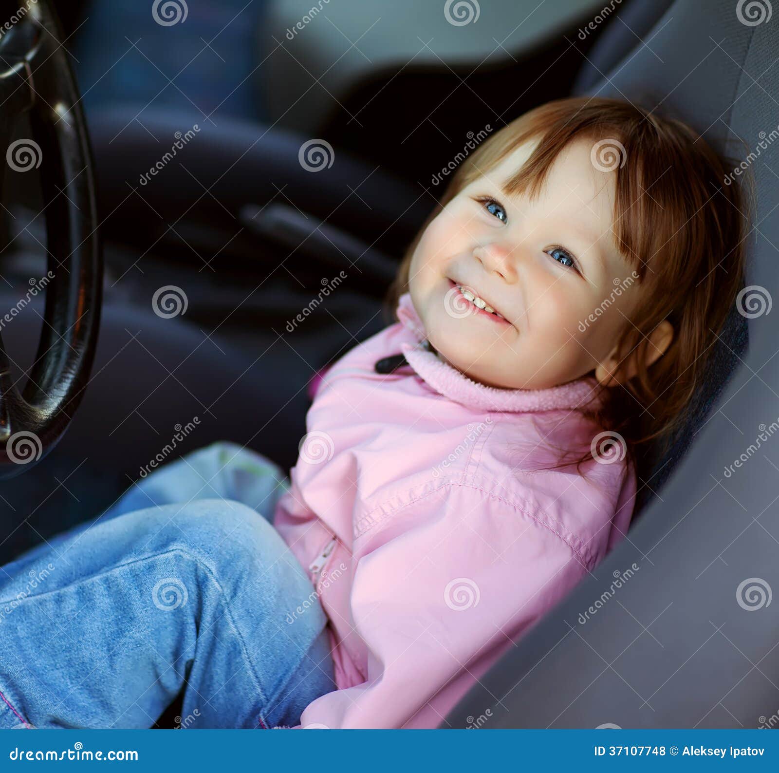 Driving little girl stock photo. Image of driver, pretend - 37107748