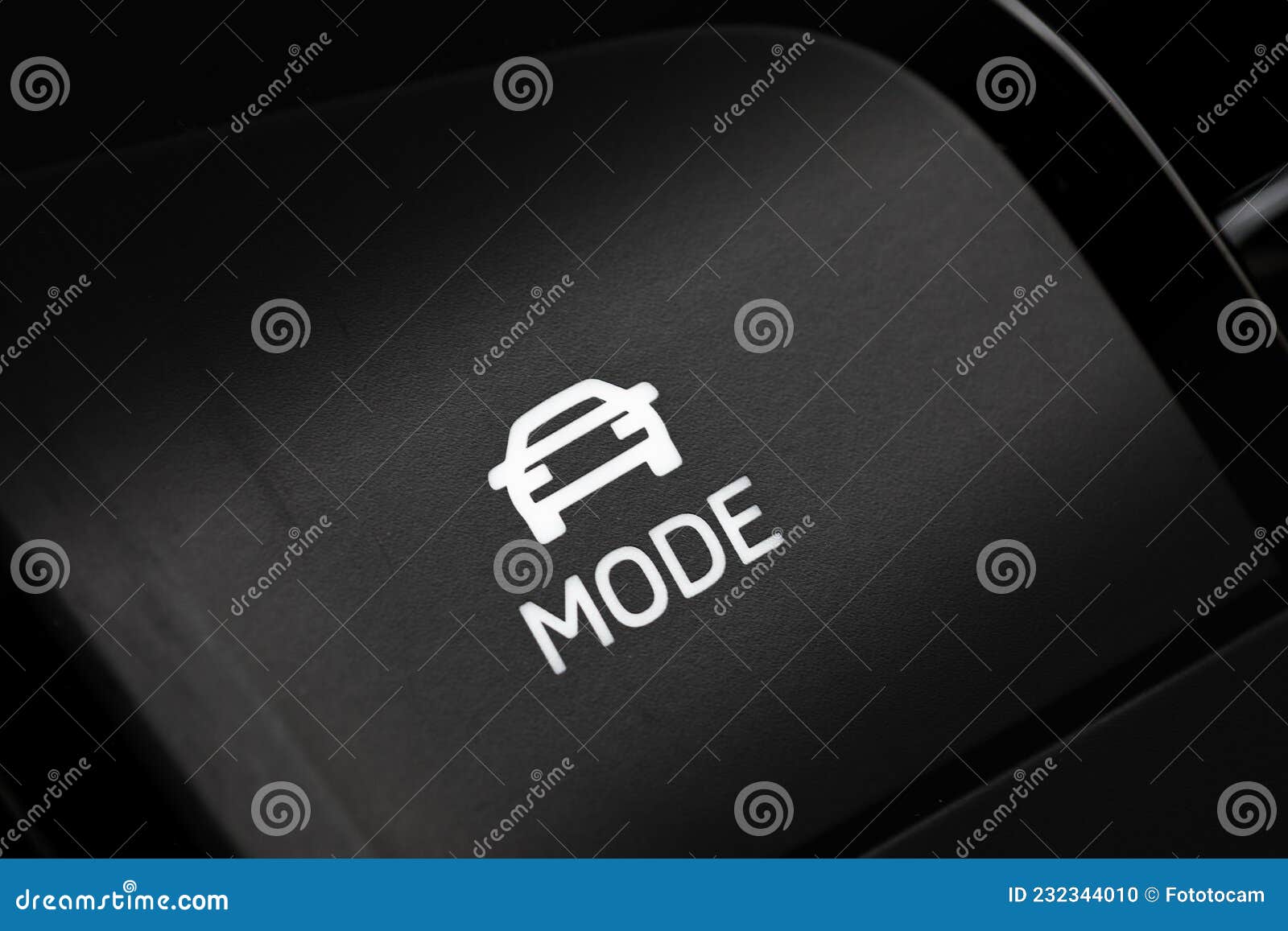 .driving Mode Selection Button Car Interior - Image Stock Photo - Image ...