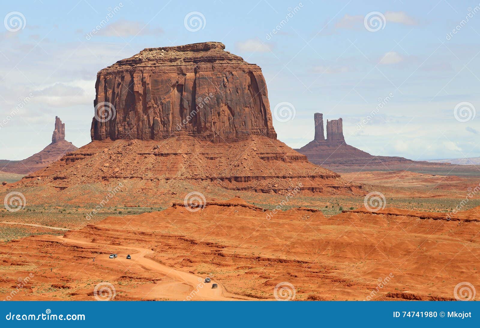 Driving through Monument Valley Stock Photo - Image of sandstone ...