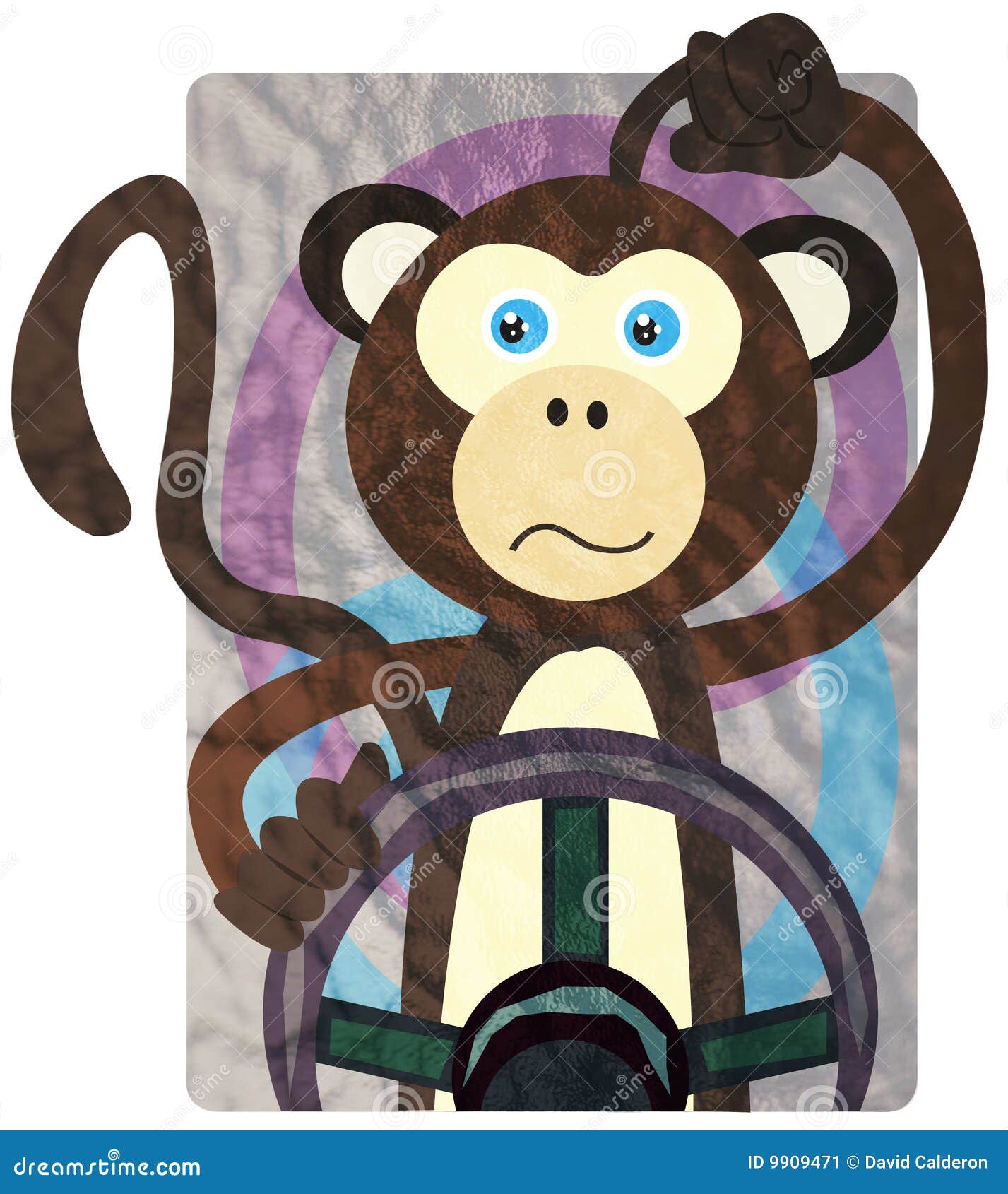 Driving Moods - Monkey stock illustration. Illustration of mammal - 9909471