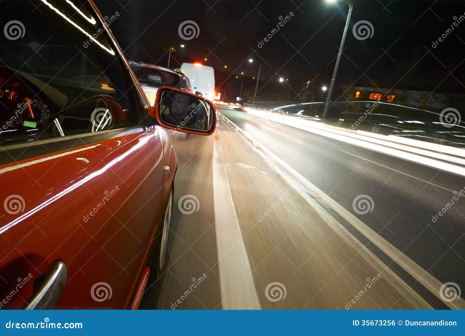 Driving at Night stock photo. Image of illumination, asphalt - 35673256
