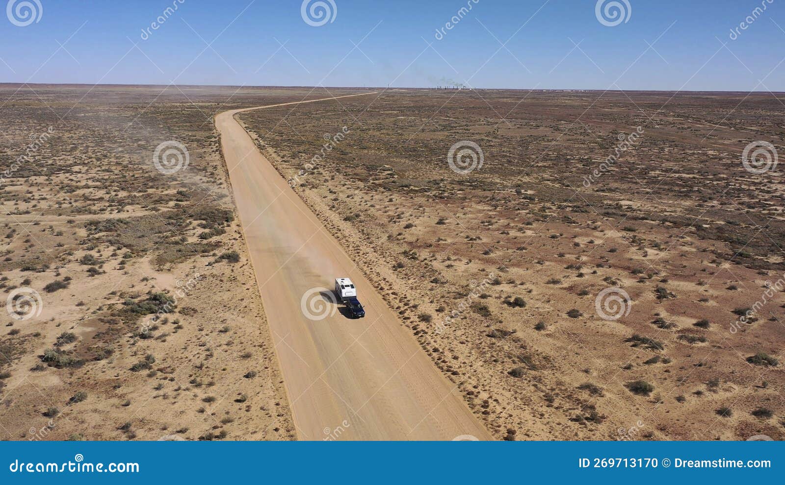 Driving through the Outback Desert. Stock Photo - Image of travel, road ...