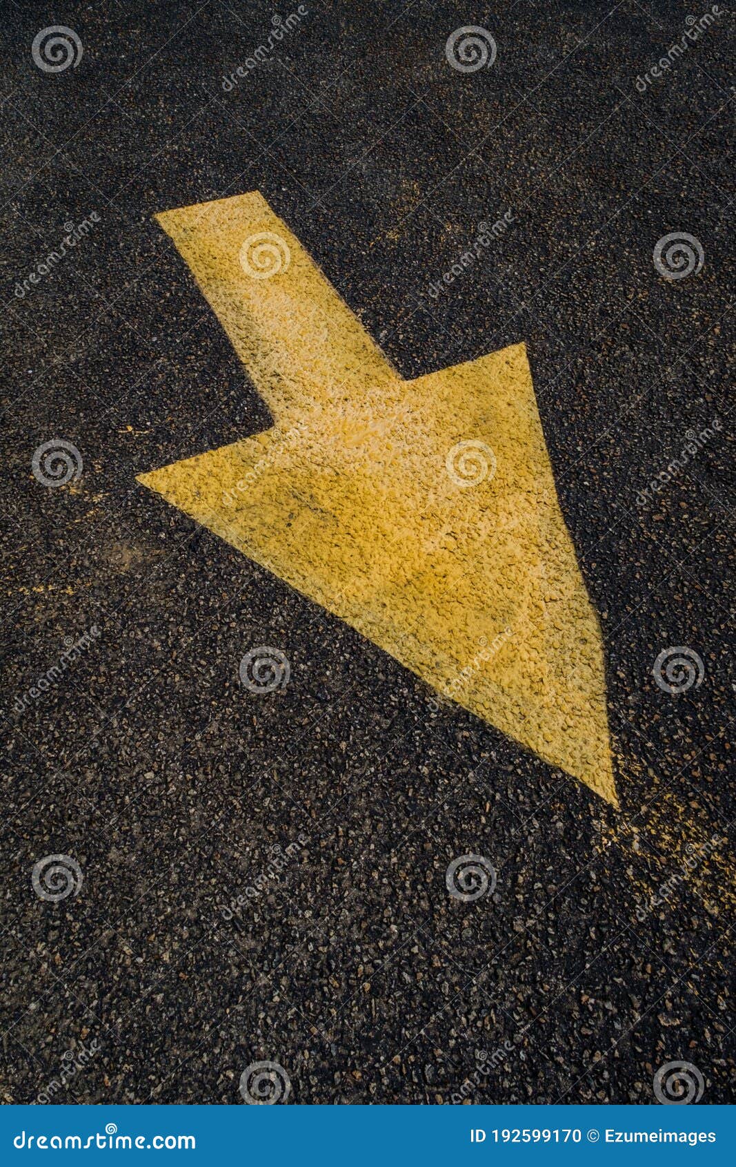 Driving Painted Arrows Road Stock Photo - Image of license, pavement ...