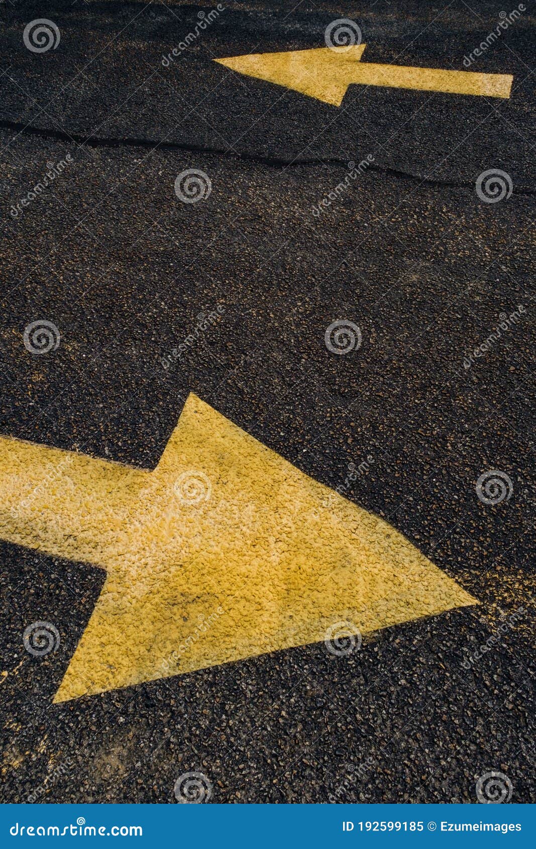 Driving Painted Arrows Road Stock Image - Image of painted, aiming ...