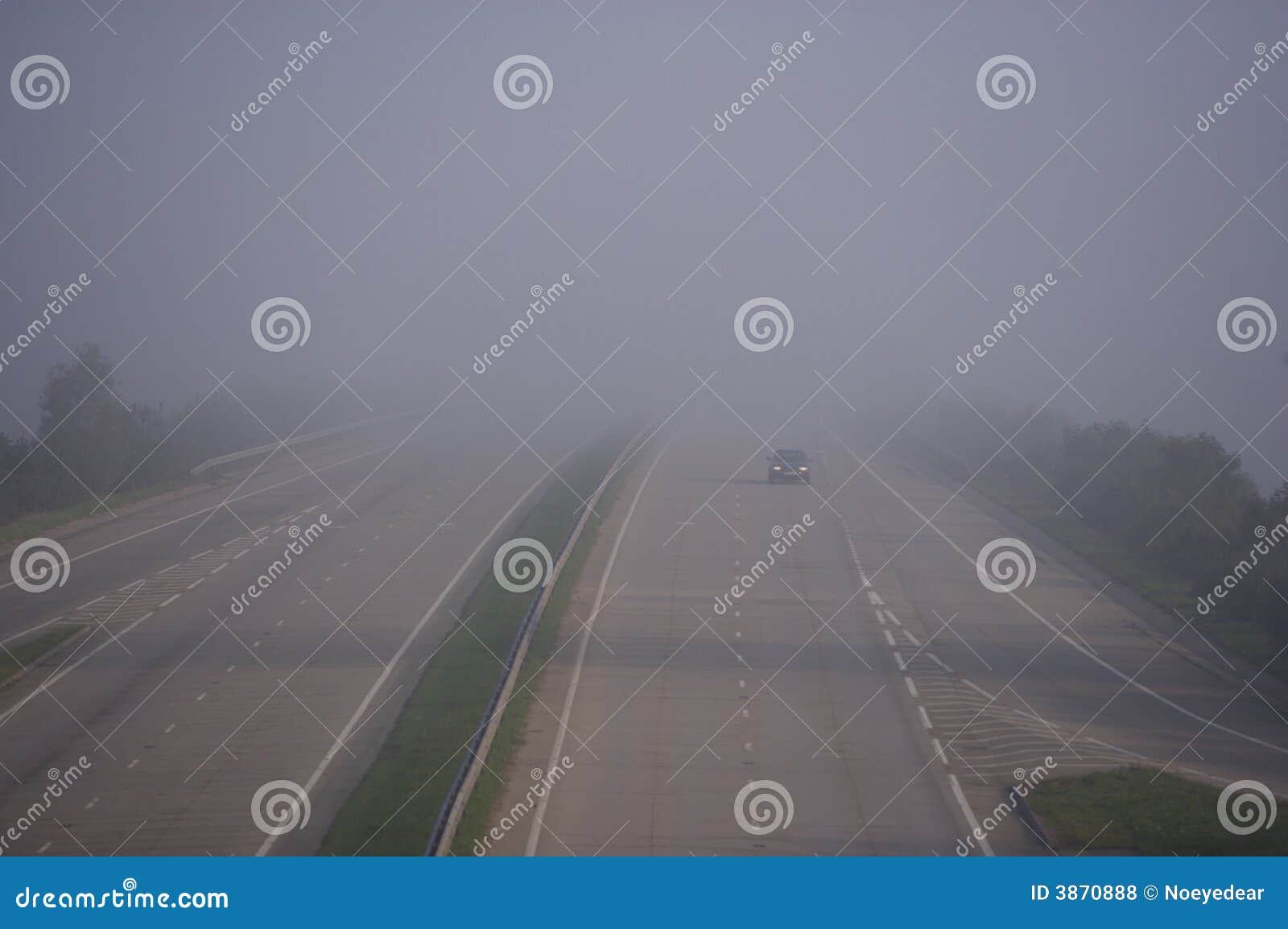 Driving in patchy fog stock photo. Image of driving, patchy - 3870888
