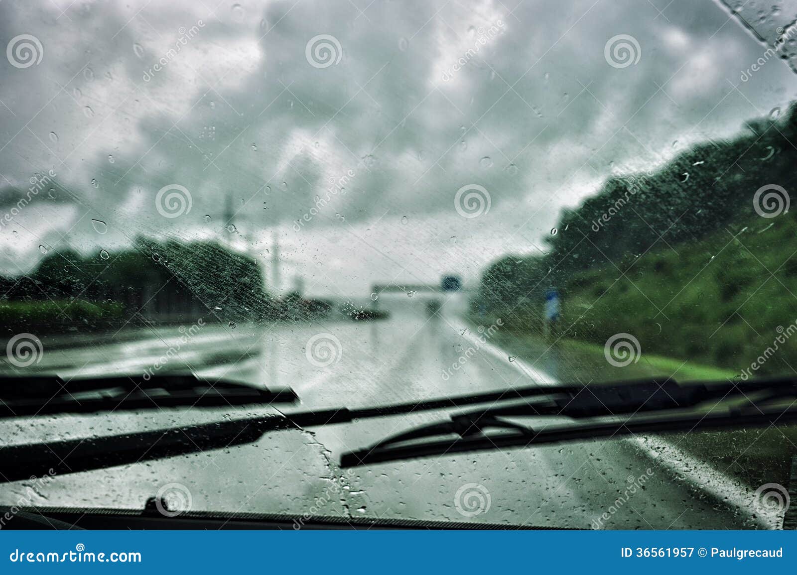 Driving in the rain stock image. Image of rain, blur - 36561957