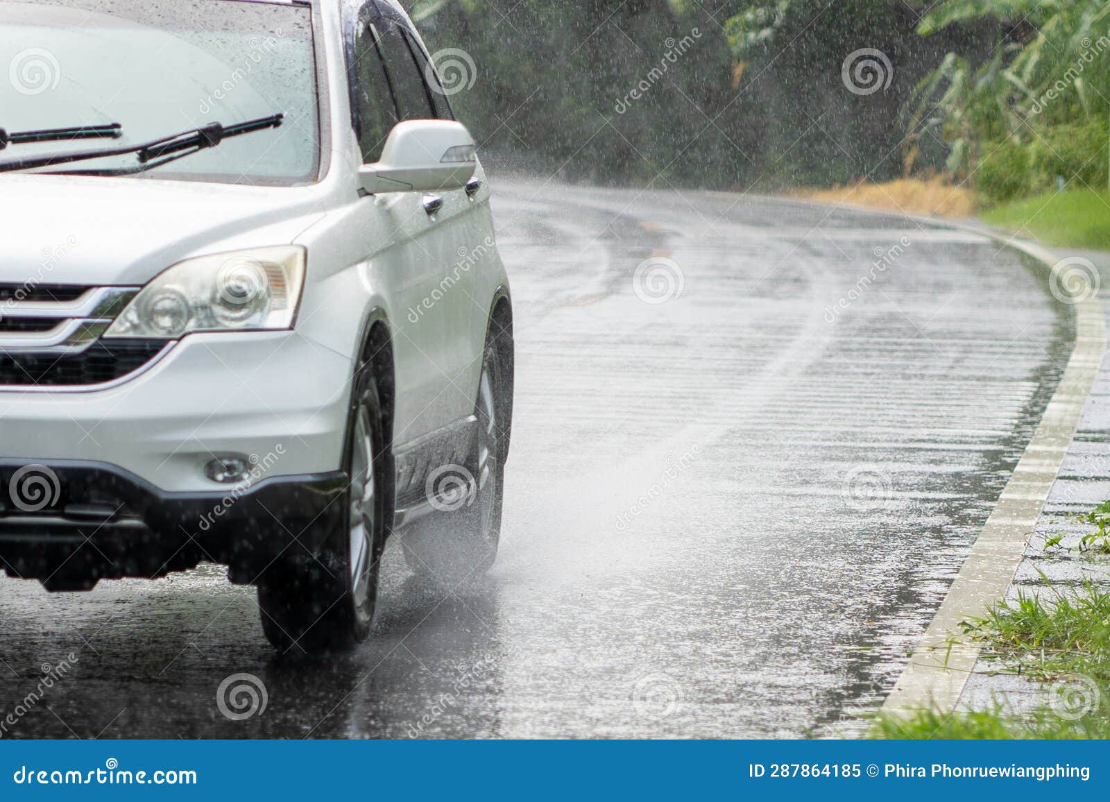 Driving in the Rain, Car Accident Stock Image - Image of transportation ...
