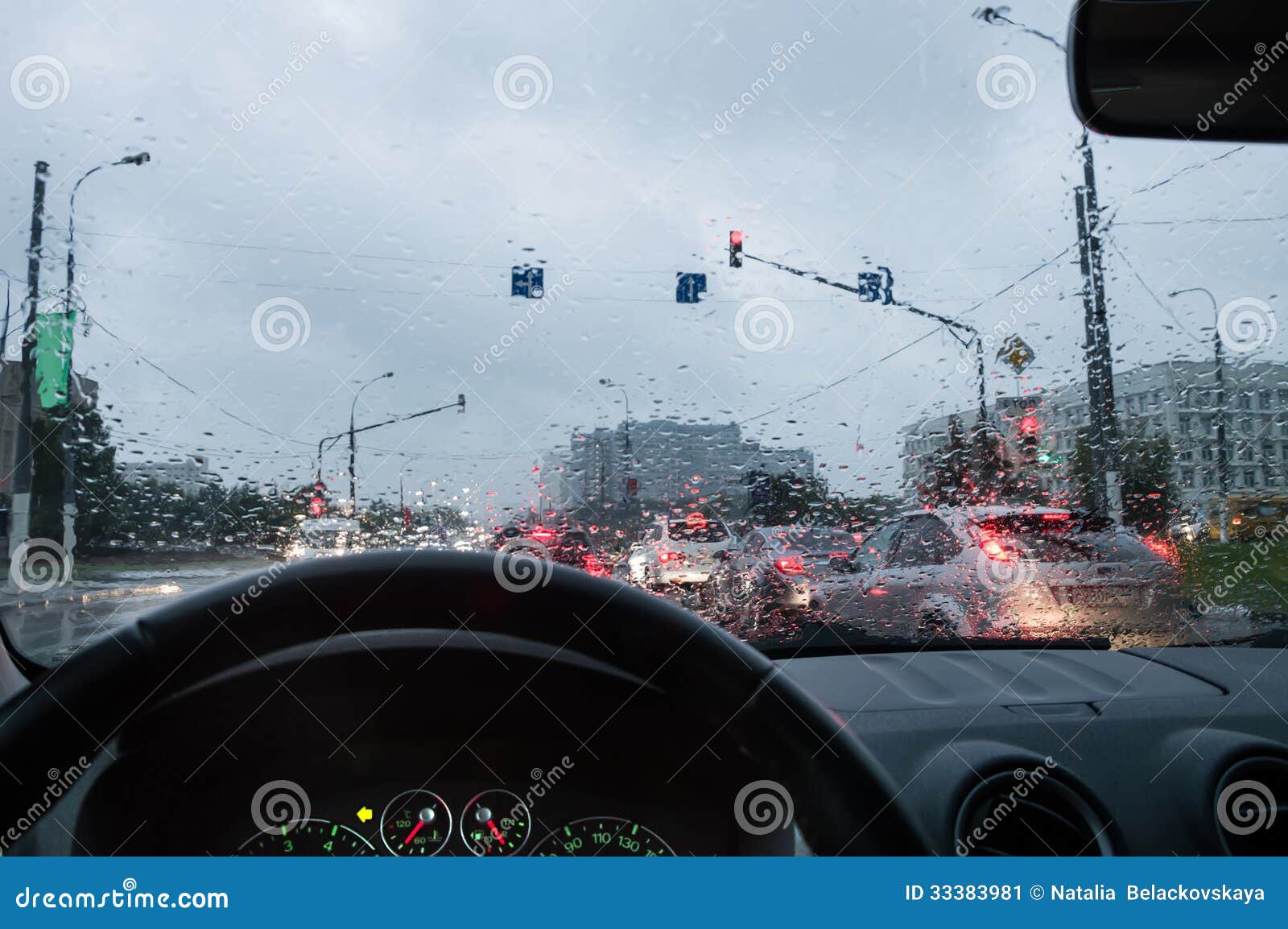 Driving in the rain stock image. Image of weather, interior - 33383981