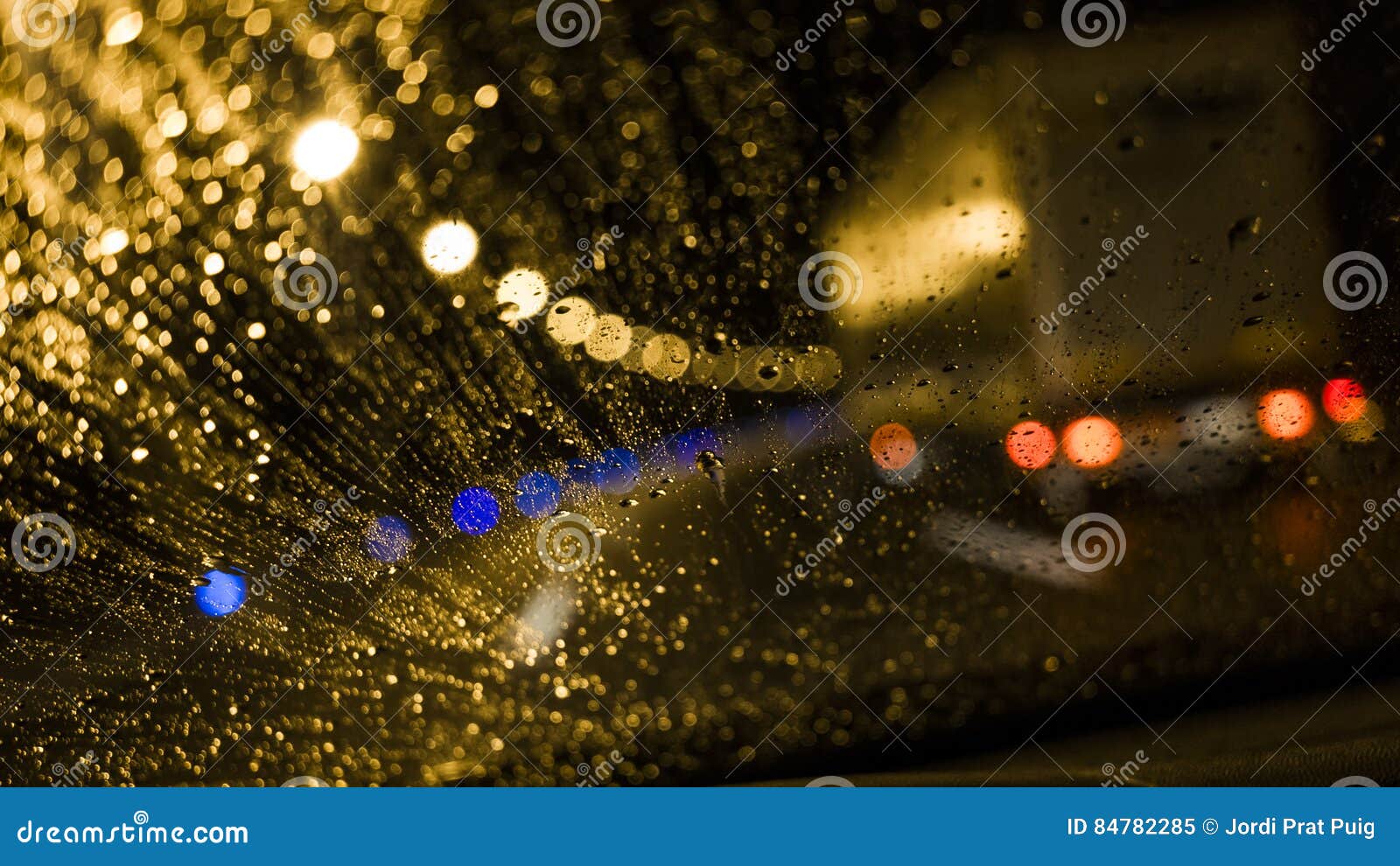 Driving at a rainy night stock image. Image of raindrops - 84782285