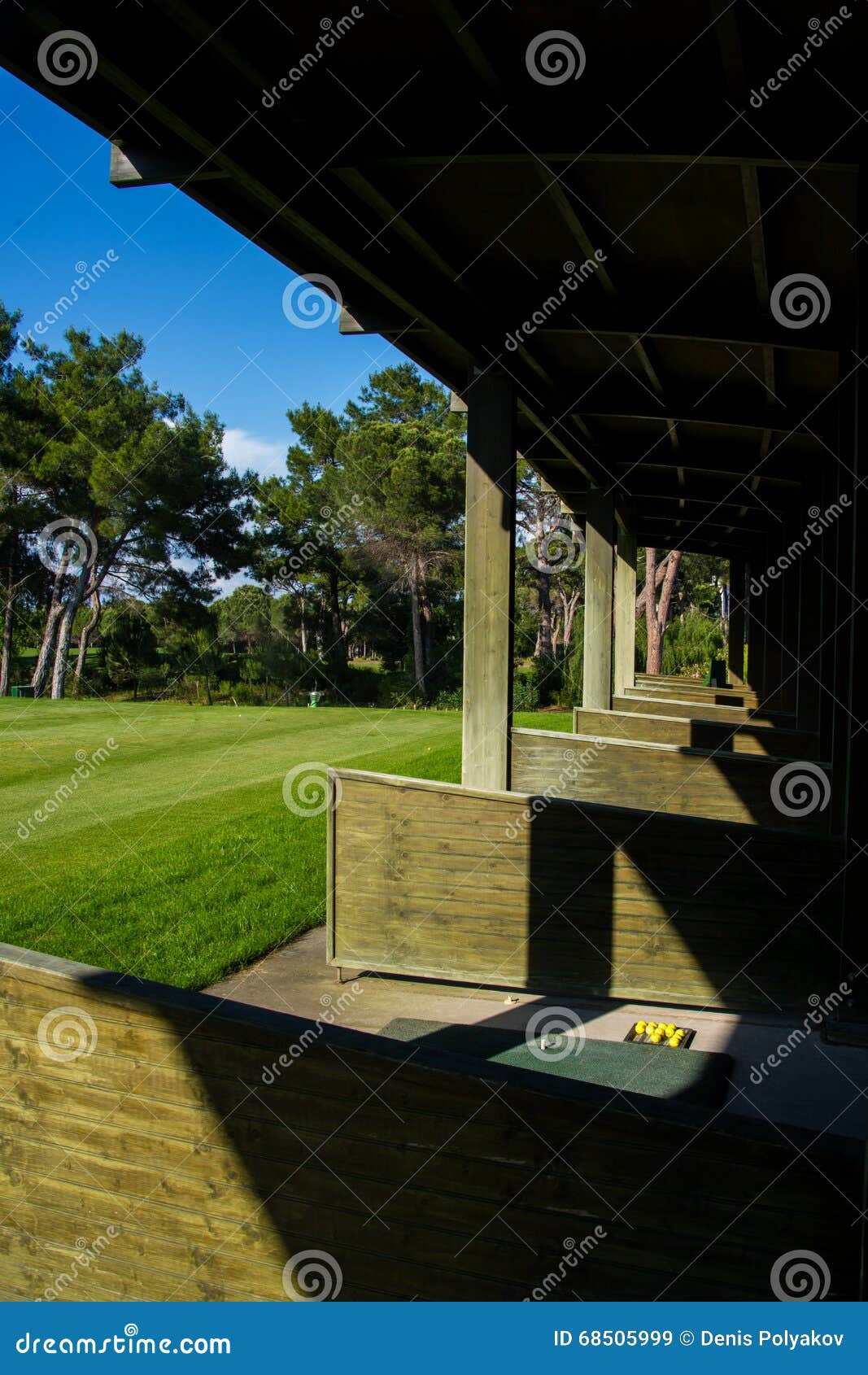 Driving range stock image. Image of long, trees, sport - 68505999