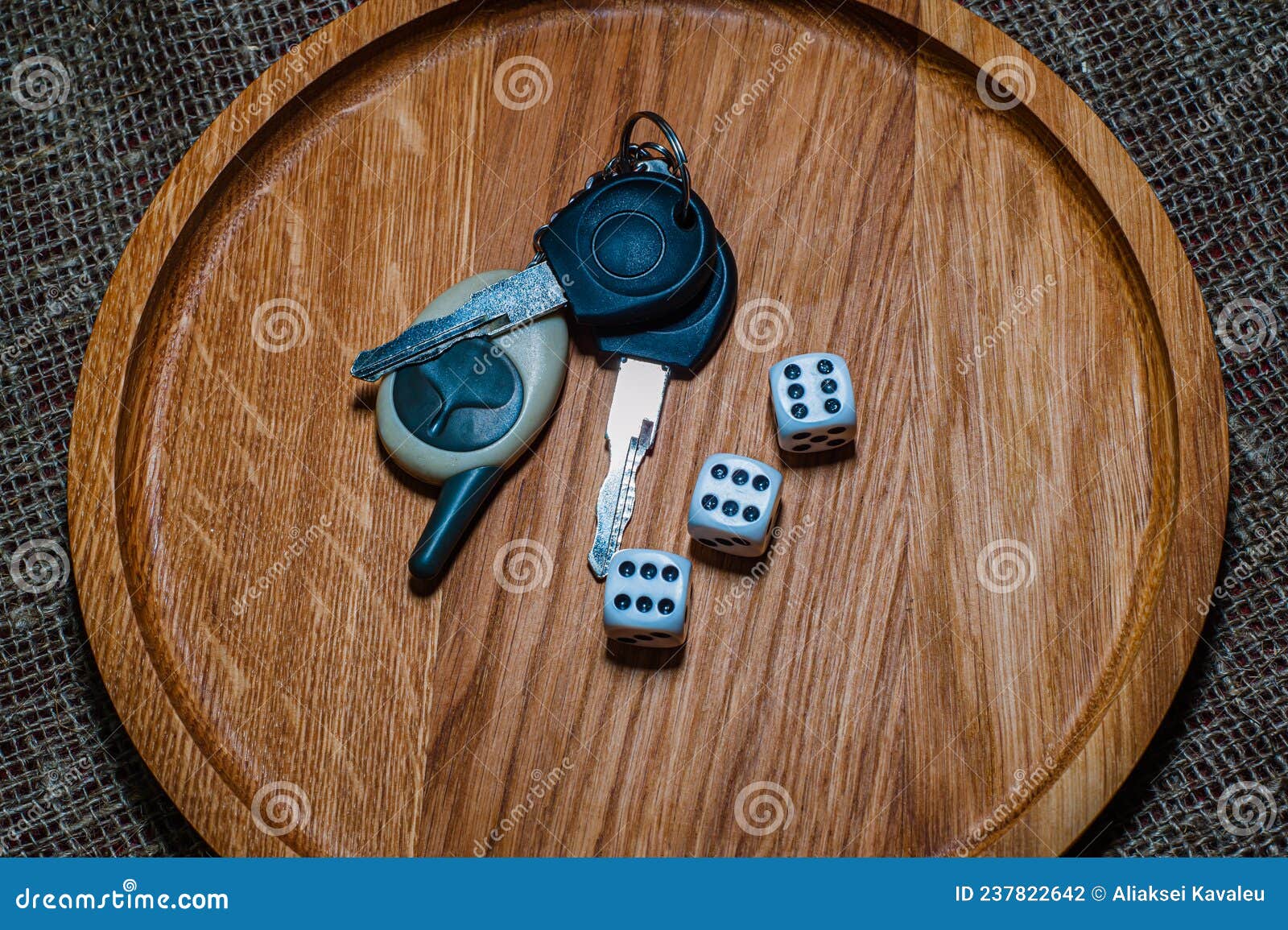 Driving Safety Keys with a Pair of Dice Do Not Gamble on Driving Stock ...