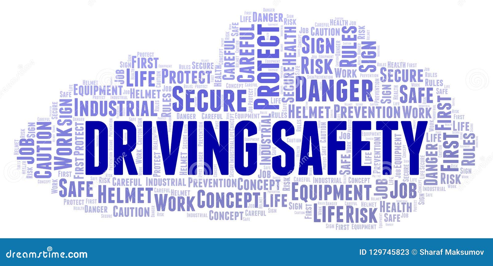 Driving Safety word cloud. stock illustration. Illustration of ...