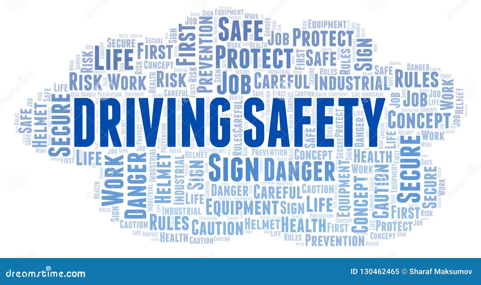 Driving Safety word cloud. stock illustration. Illustration of colors ...