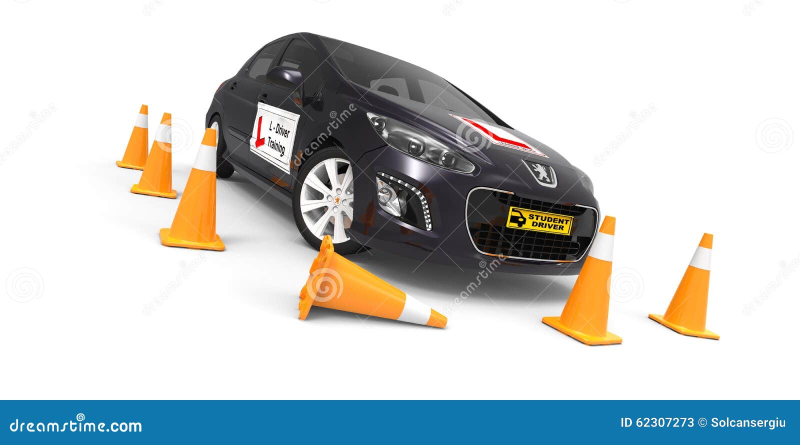 Driving School Like Learner Driver Plate Vector Illustration ...