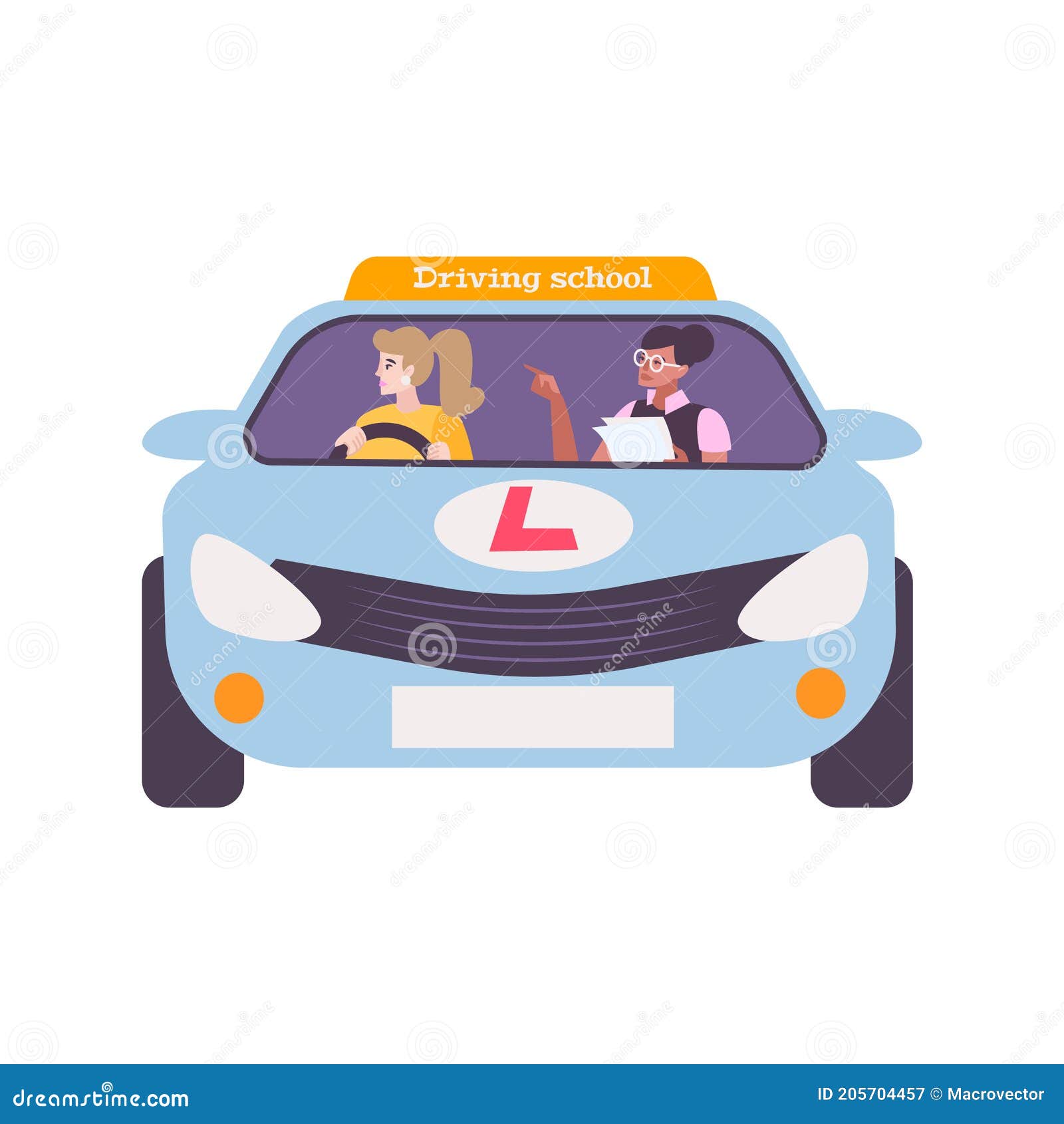 Driving School Illustration Stock Vector - Illustration of automobile ...