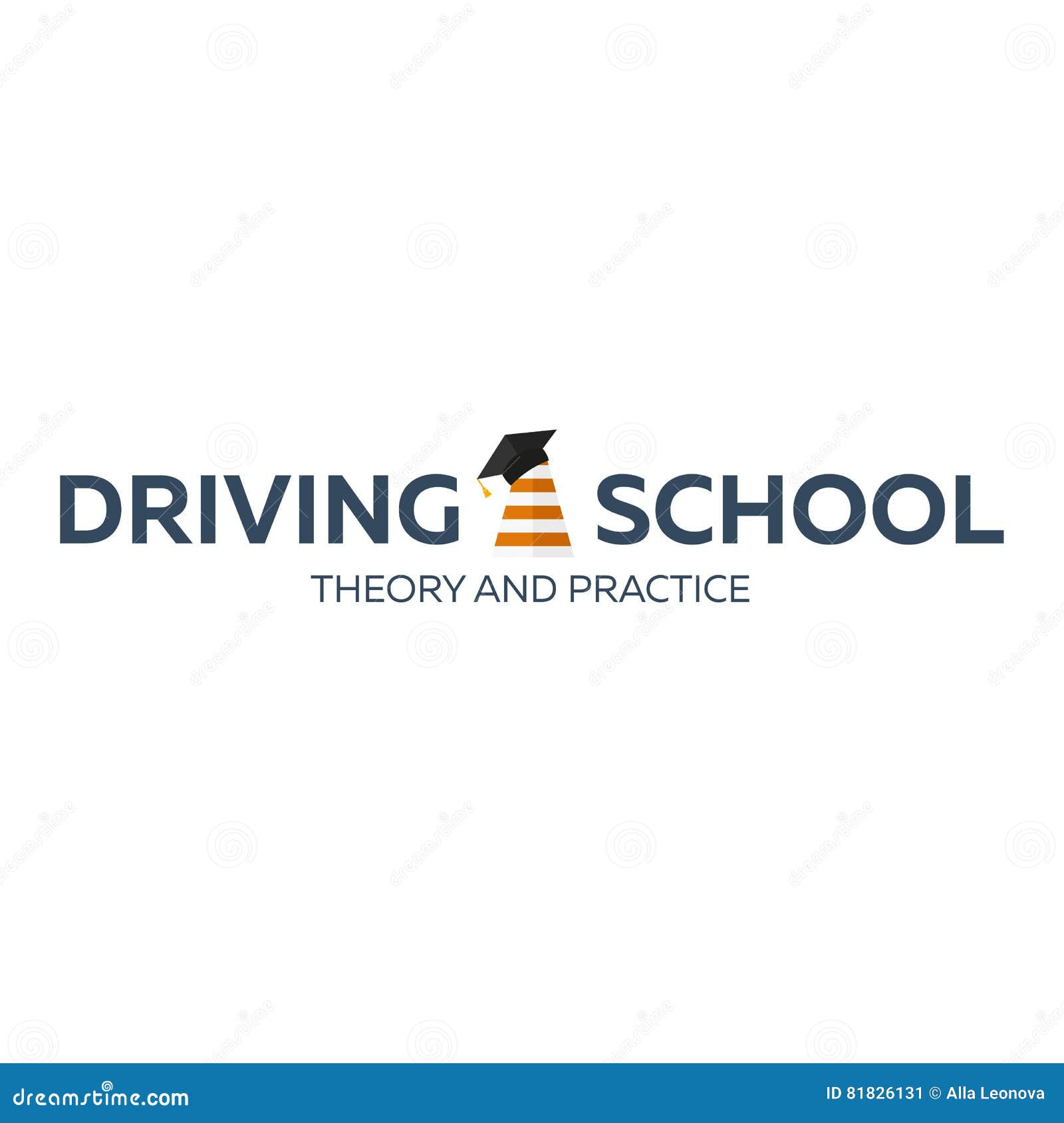 Driving School Logo. Auto Education. the Rules of the Road. Stock ...