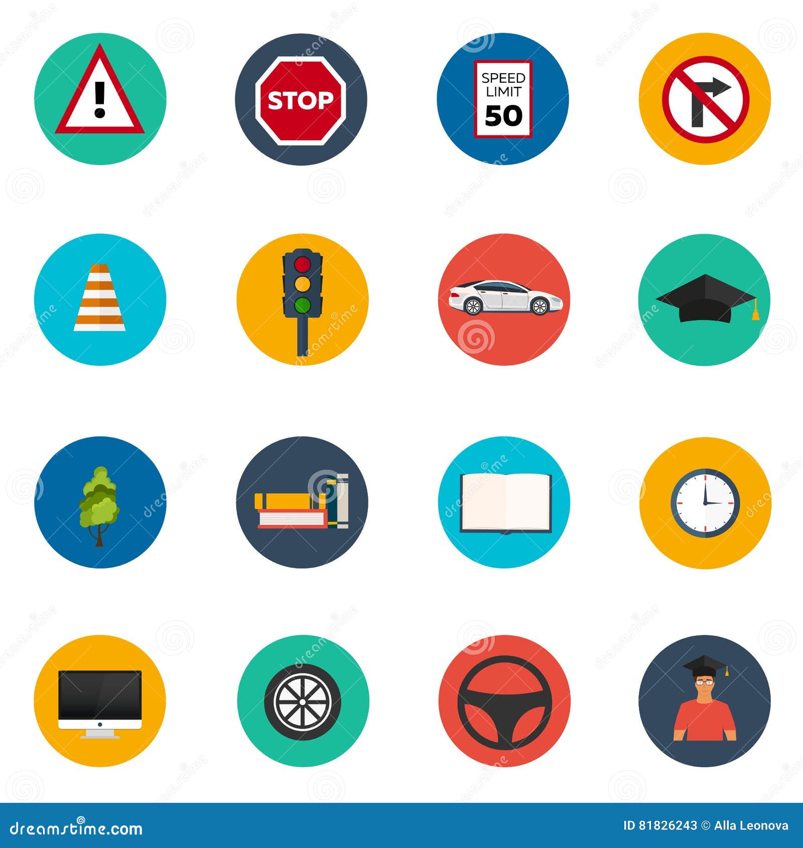 Driving School Logo. Auto Education. the Rules of the Road. Stock ...