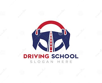 Driving School Logo Design Vector Templates Stock Illustration ...