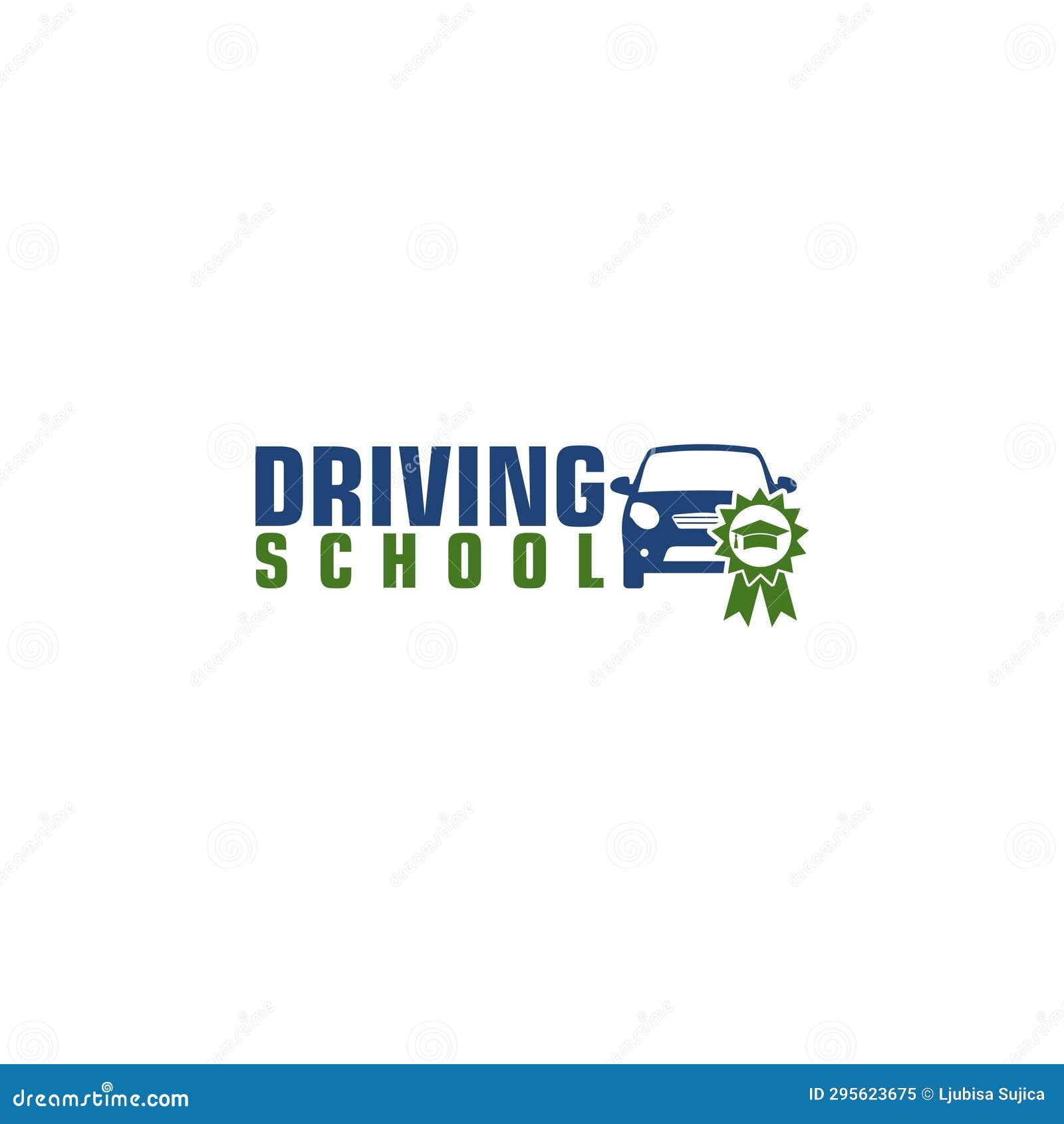 Driving School Logo Icon Isolated on White Background Stock Vector ...