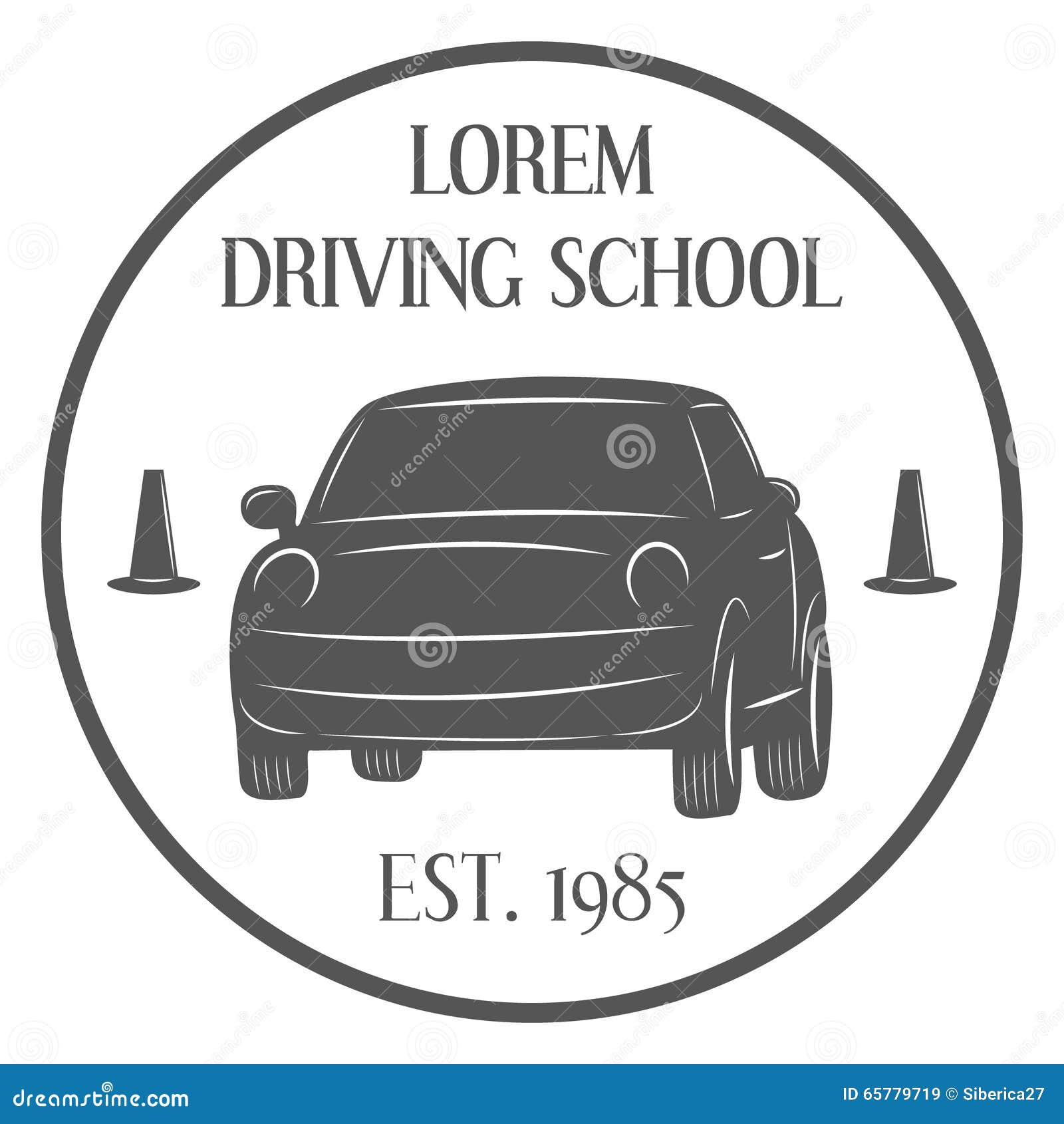 Driving School Logo Template. Design Element. Stock Illustration ...