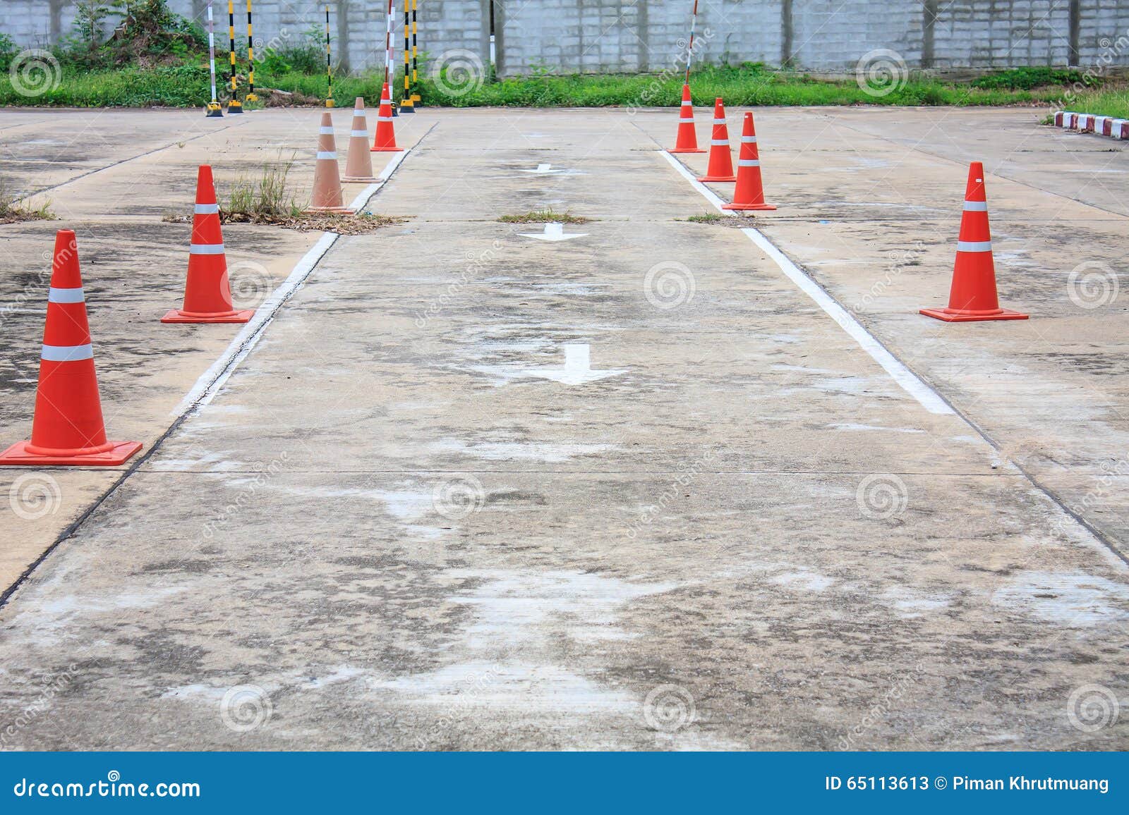 Driving School Track, Driving License Stock Image - Image of white ...