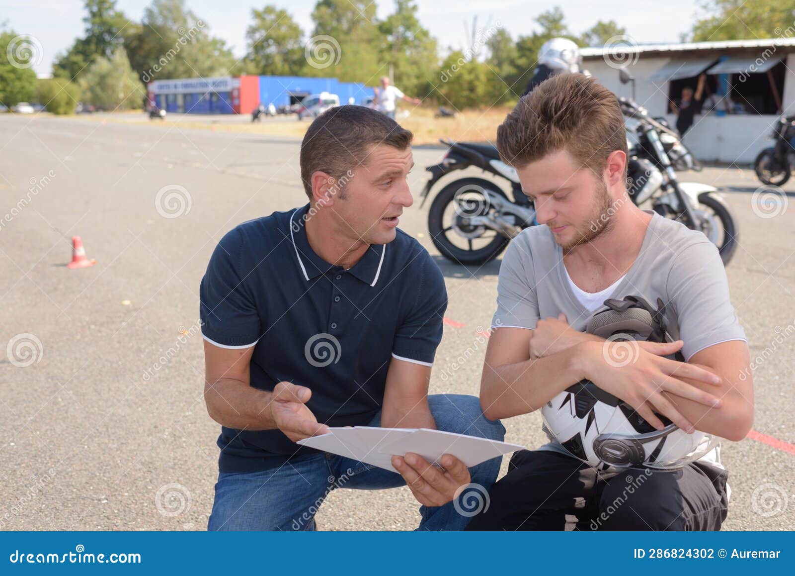 Driving School Track Driving License Stock Photo - Image of signs ...