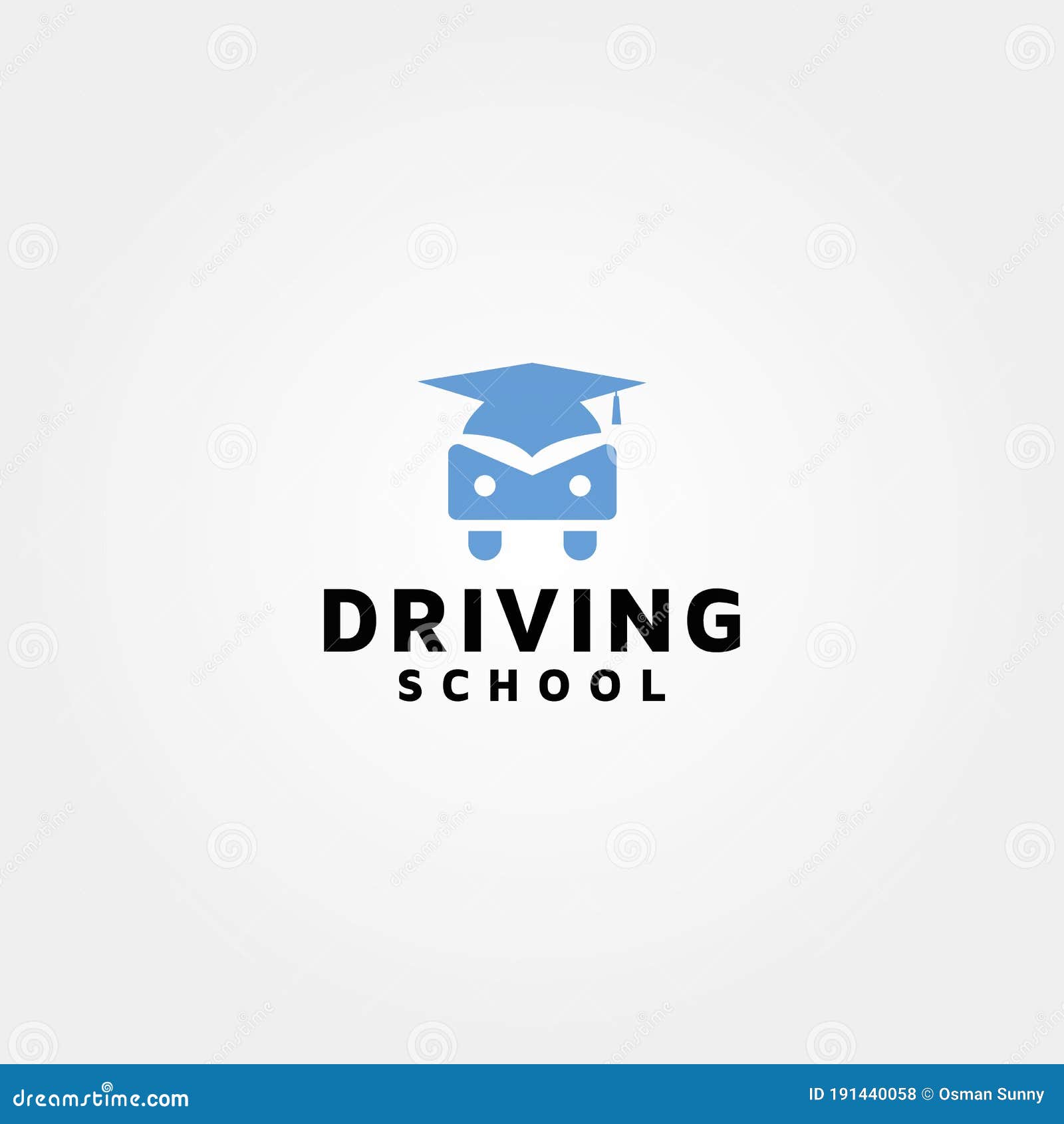 Driving School Vector Logo Design Template Stock Vector - Illustration ...