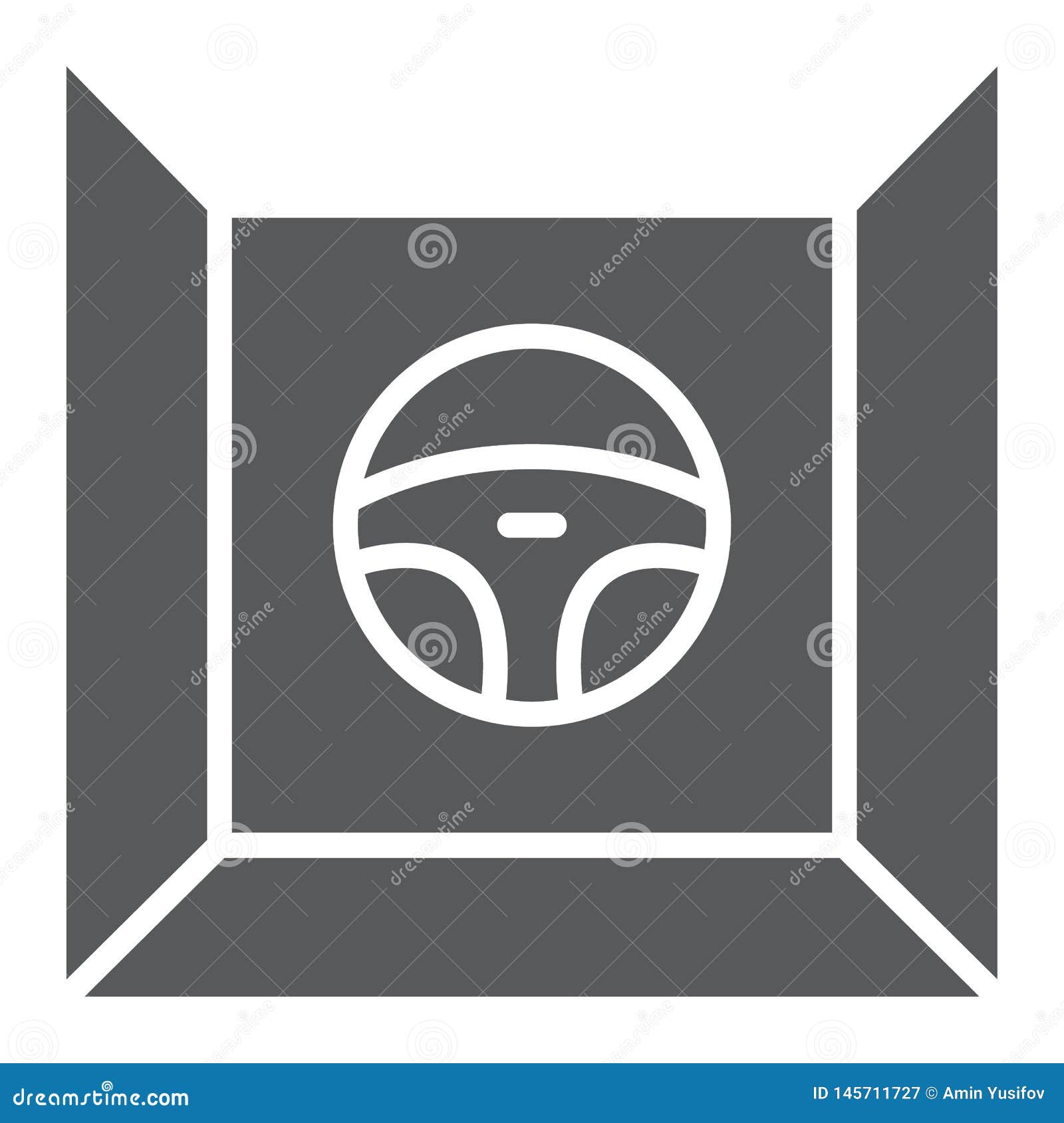 Driving Simulator Glyph Icon, Gaming and Drive, Steering Wheel Sign ...