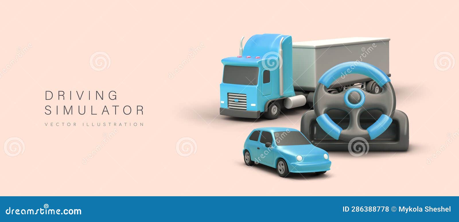 Driving Simulator. Training and Testing Services Stock Vector ...