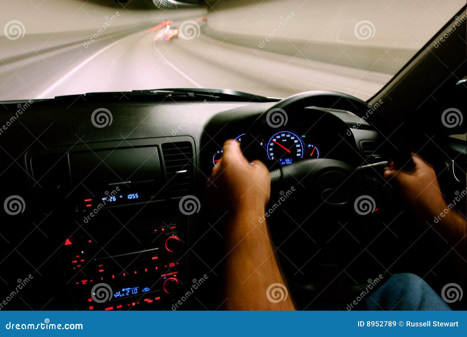 Driving at Speed Inside Car View Stock Image - Image of motion, speed ...