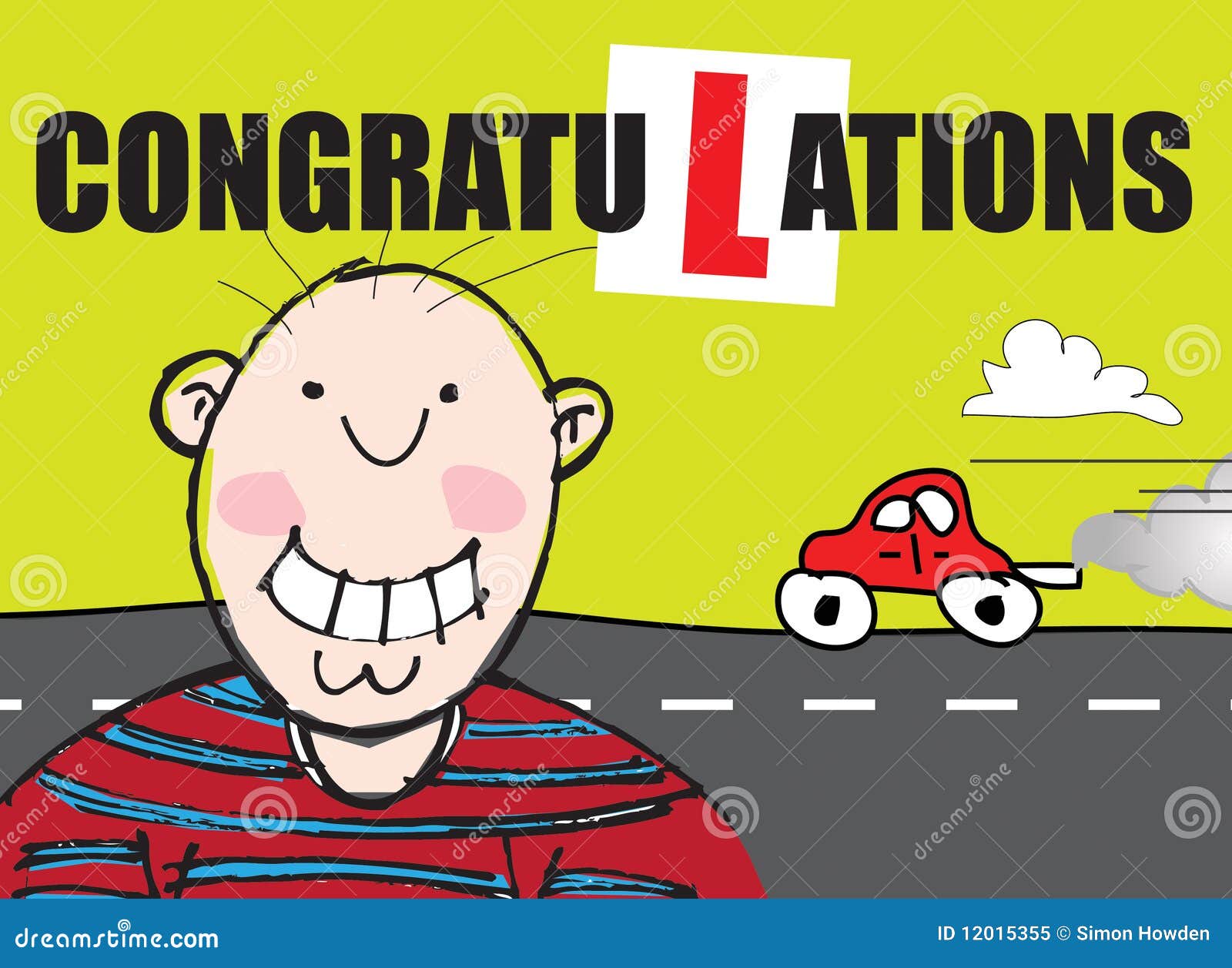 Driving Test stock illustration. Illustration of greeting - 12015355