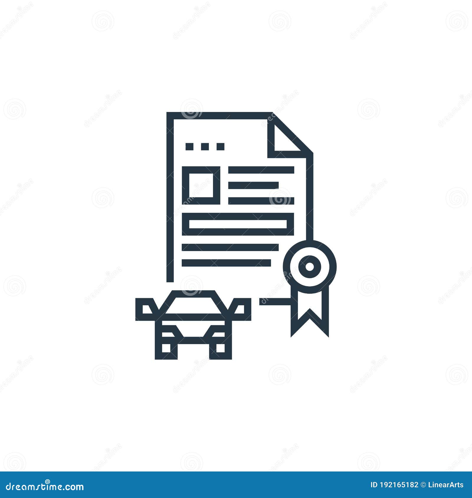 Driving Test Icon Vector from Driving School Concept. Thin Line ...