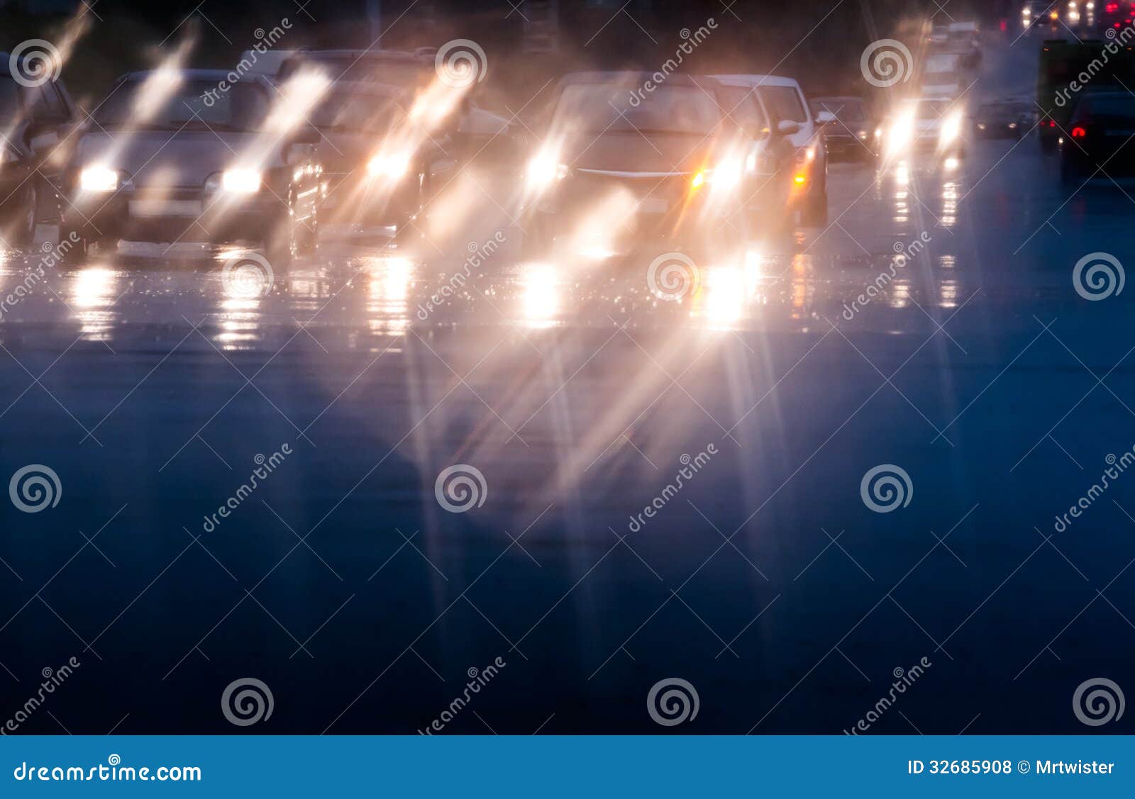 Driving in Traffic and Rain Stock Photo - Image of transport, urban ...