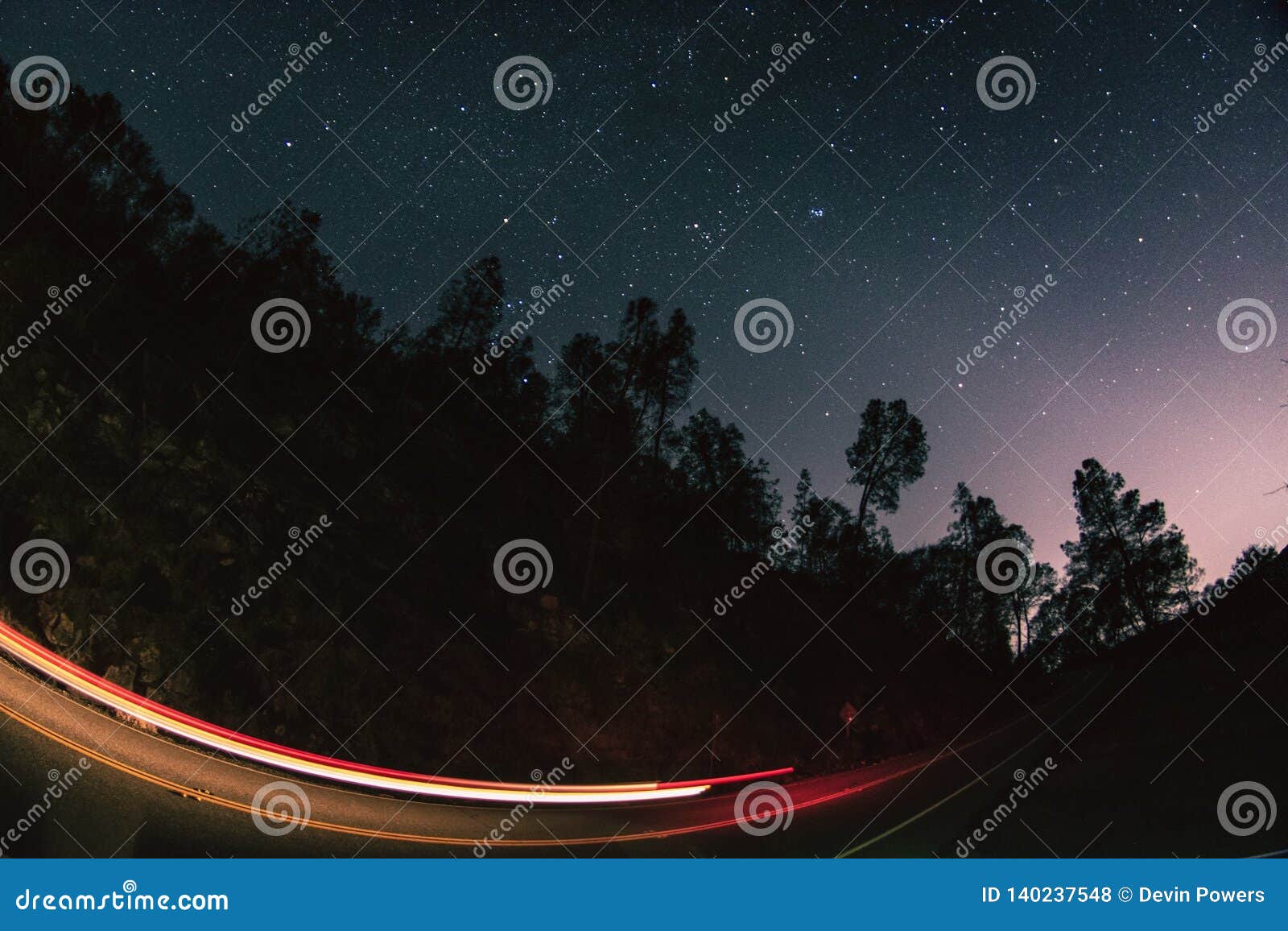 Driving under the stars stock photo. Image of astrophotography - 140237548