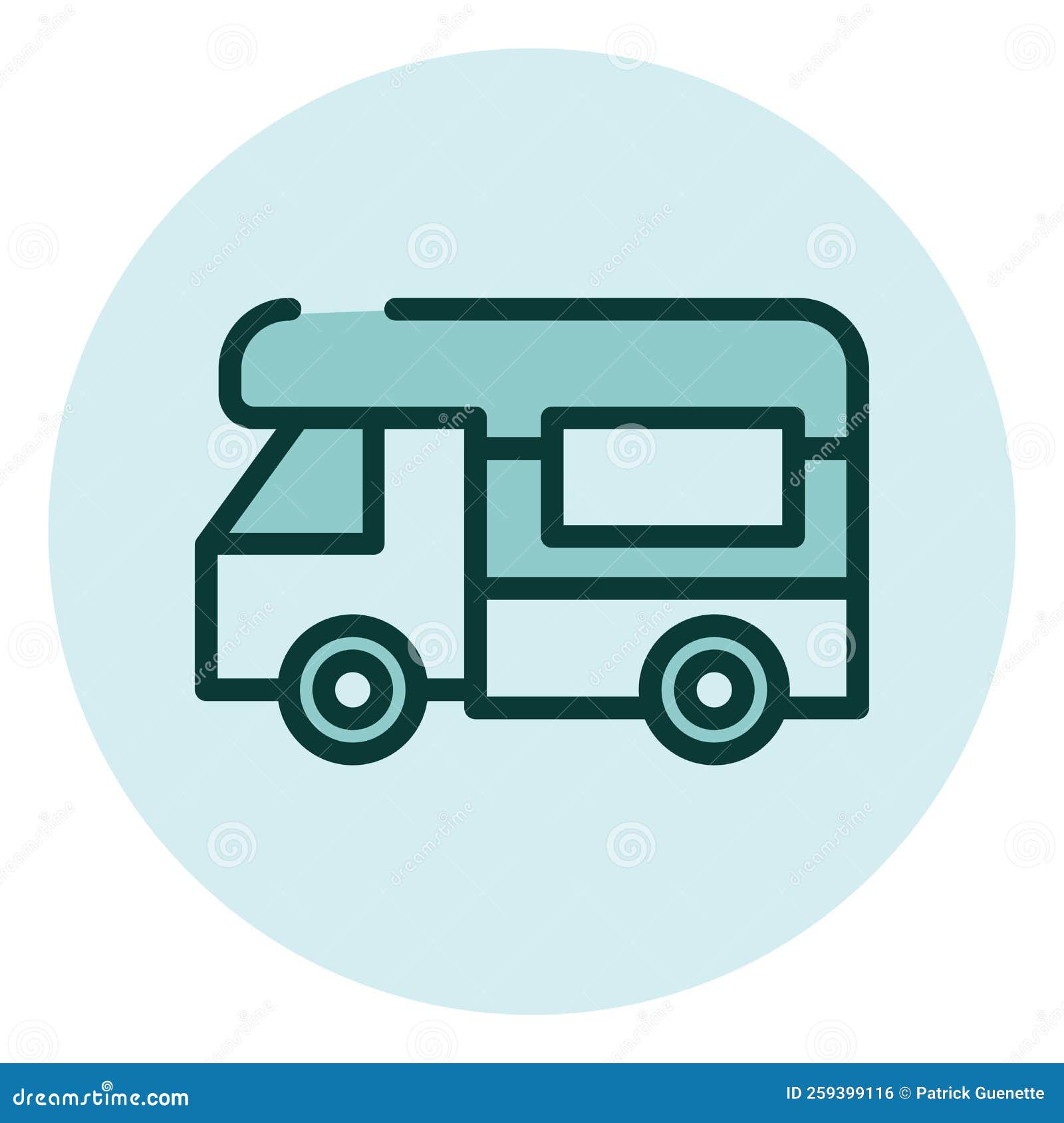 Driving van, icon stock vector. Illustration of delivery - 259399116