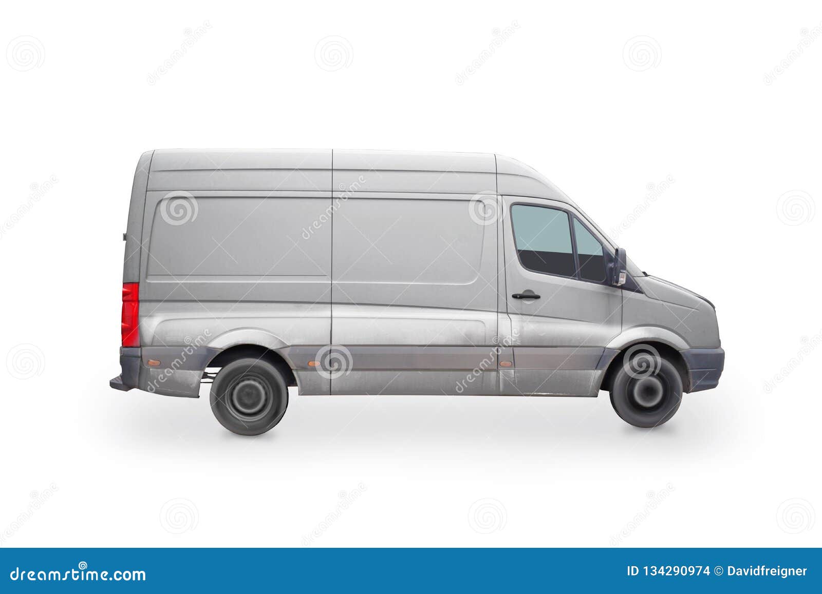Driving Van Isolated on White Background Stock Photo - Image of ...