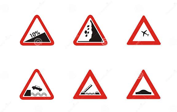 Driving Warning icons stock vector. Illustration of harsh - 7962808
