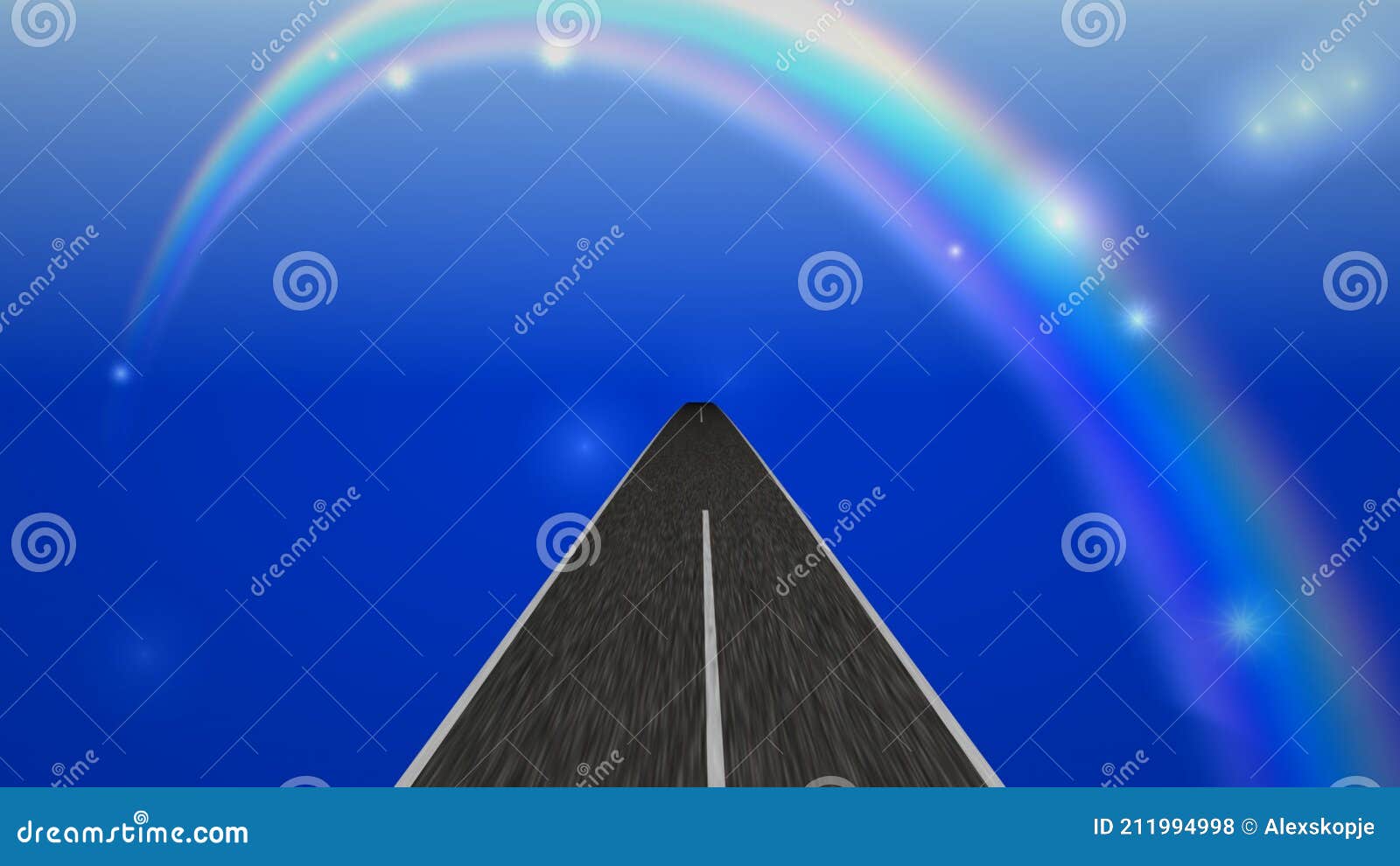 Driving into the World of Fantasy and Illusion 3d Illustration Stock ...