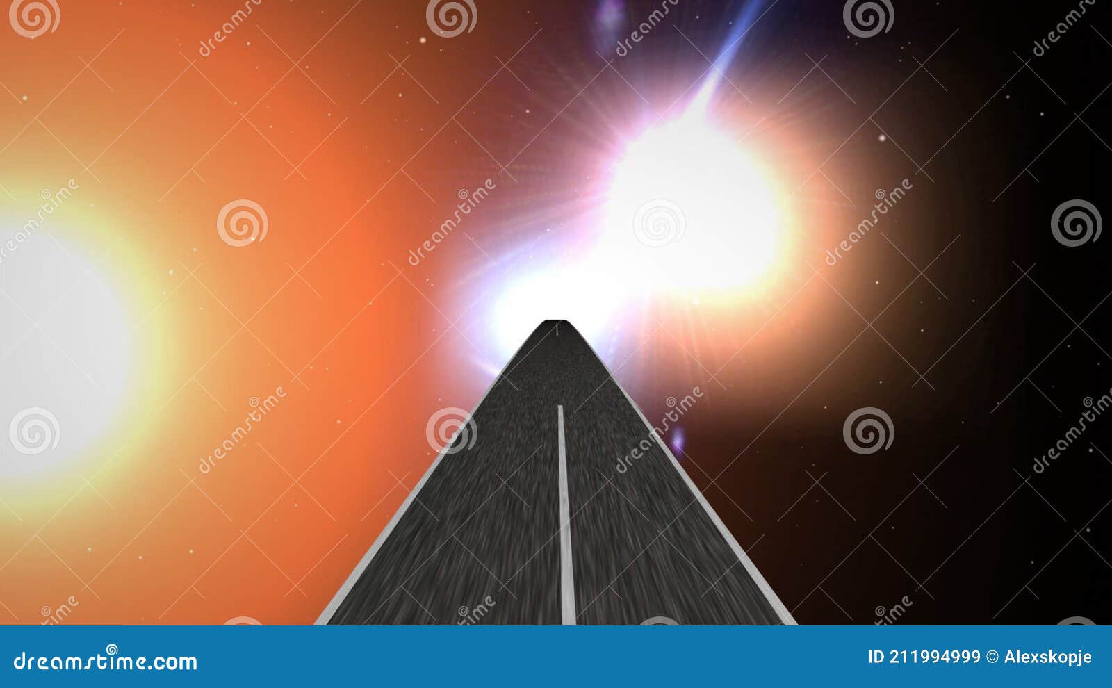 Driving into the World of Fantasy and Illusion 3d Illustration Stock ...