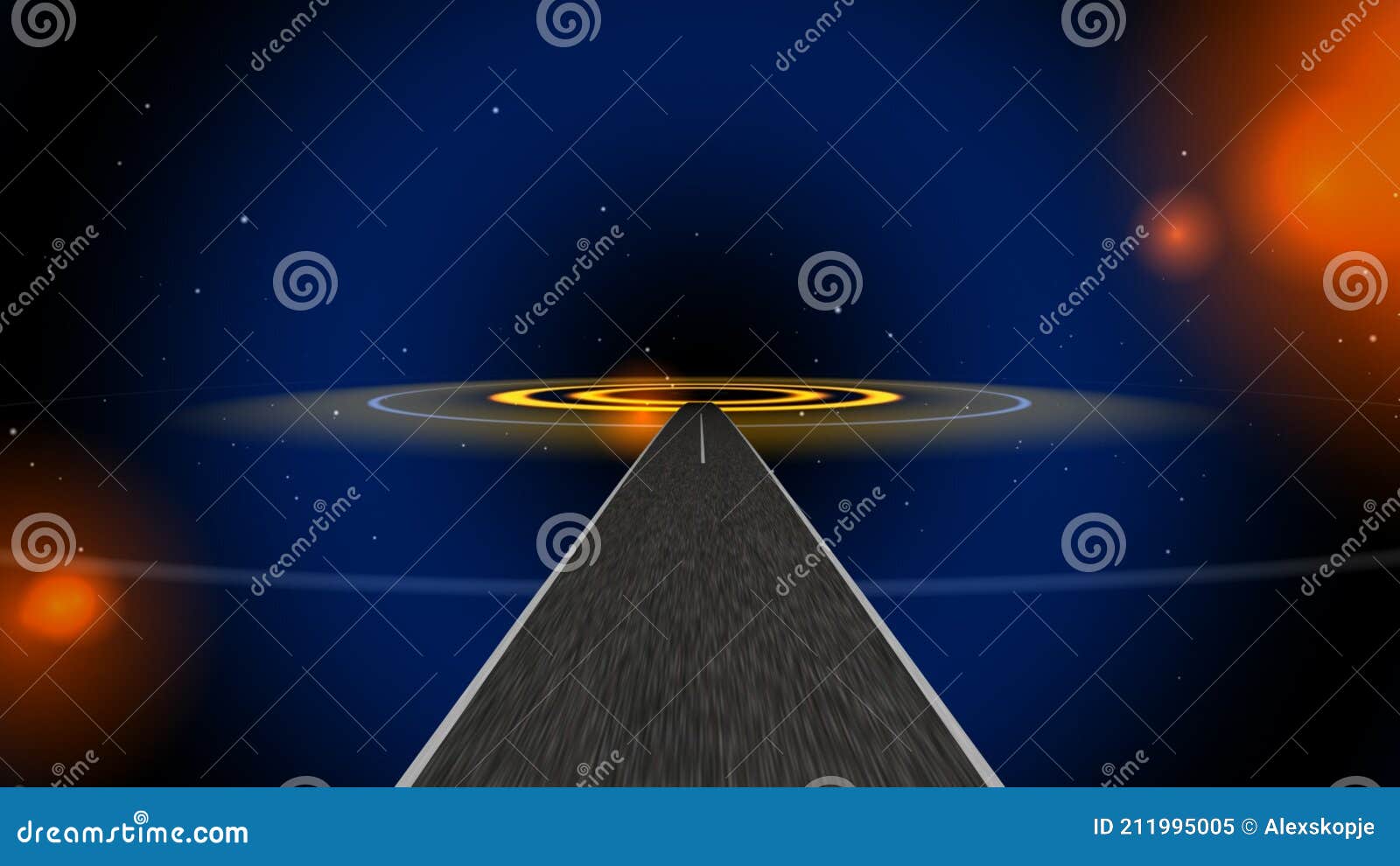 Driving into the World of Fantasy and Illusion 3d Illustration Stock ...