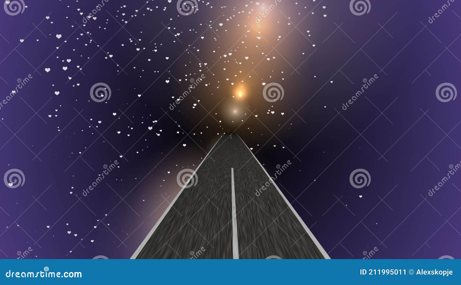 Driving into the World of Fantasy and Illusion 3d Illustration Stock ...