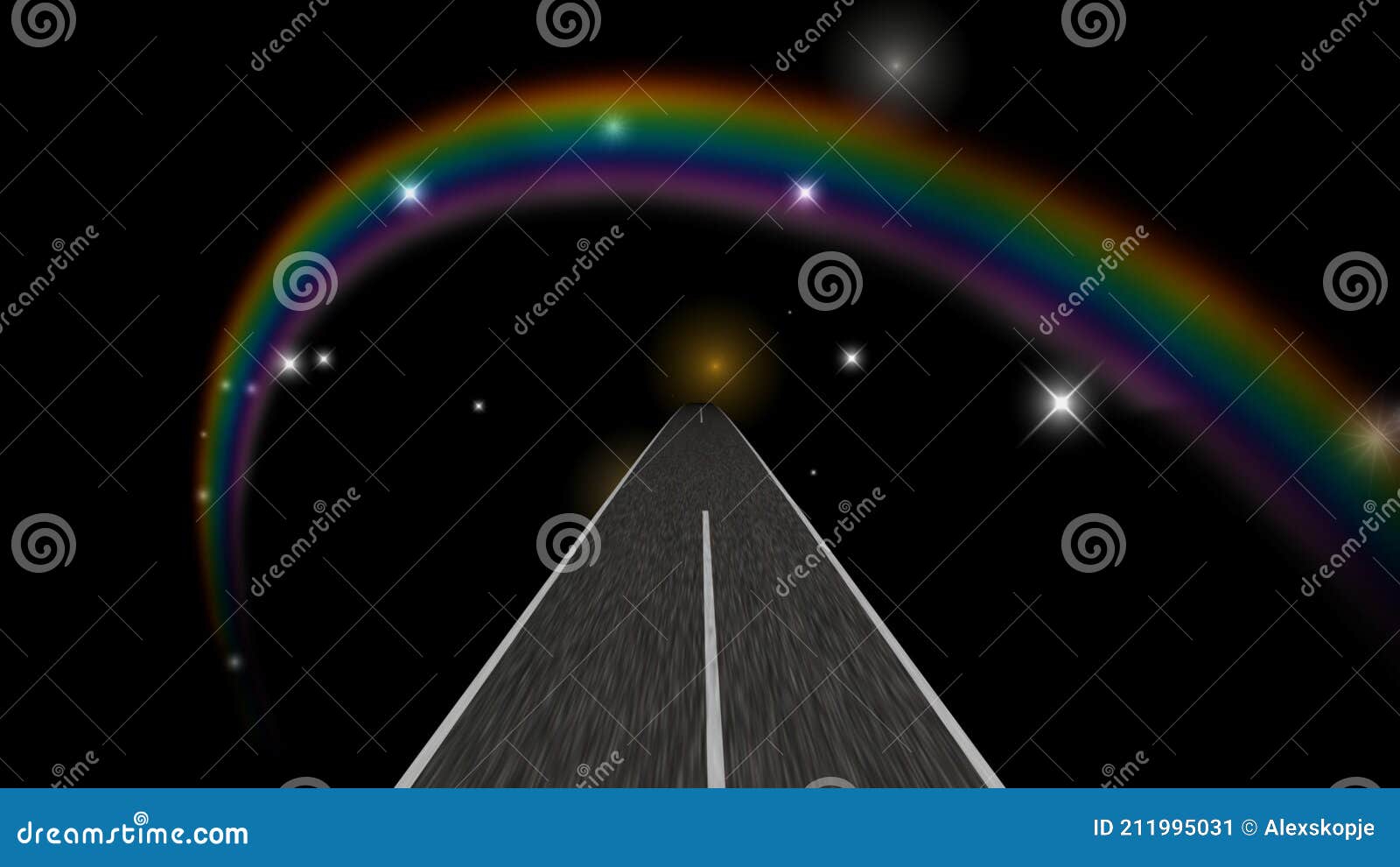 Driving into the World of Fantasy and Illusion 3d Illustration Stock ...