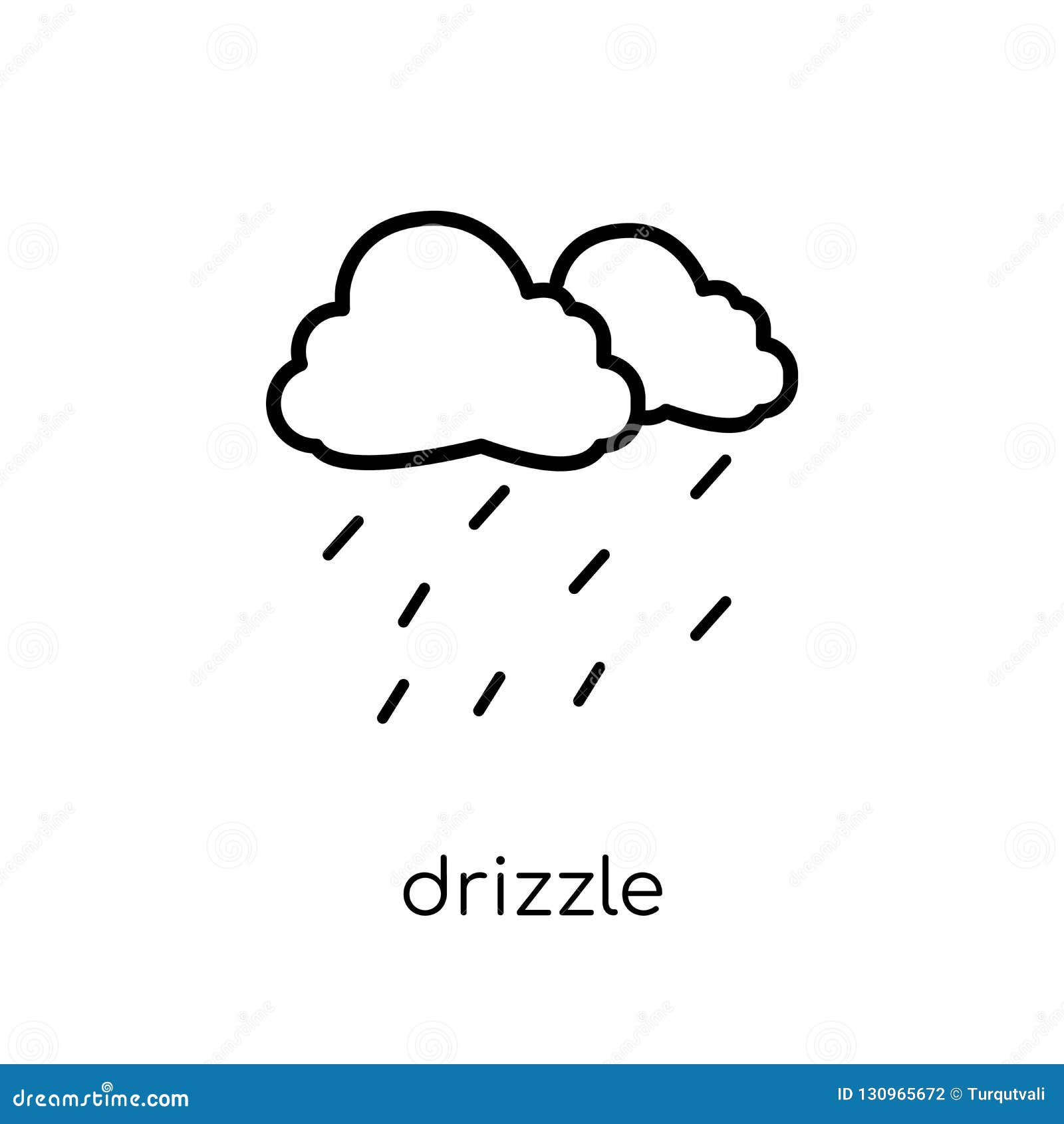 Drizzle Icon from Collection. Stock Vector - Illustration of dark ...