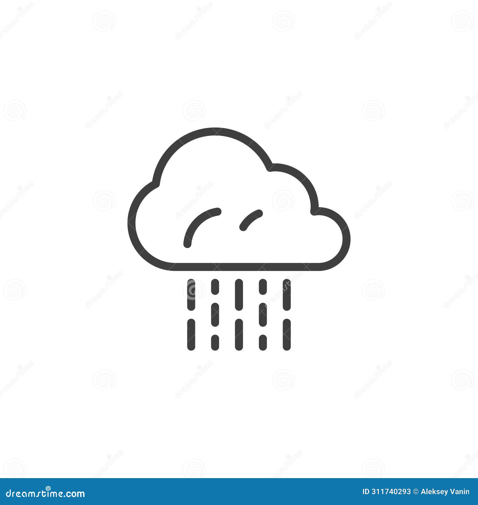Linear Drizzle Icon From Meteorology Outline Collection. Thin Line ...