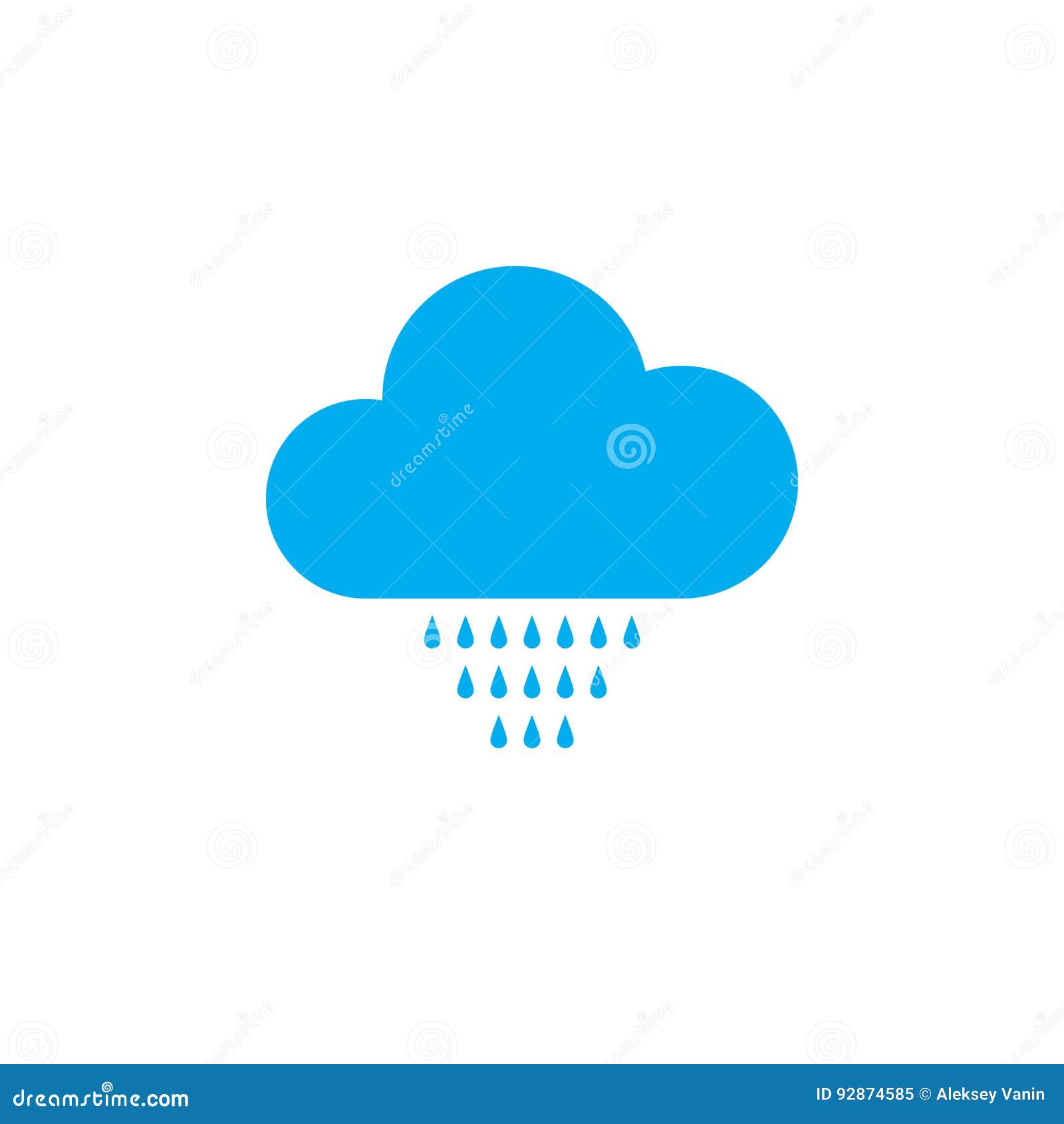 Drizzle Vector Icon On White Background. Flat Vector Drizzle Icon ...