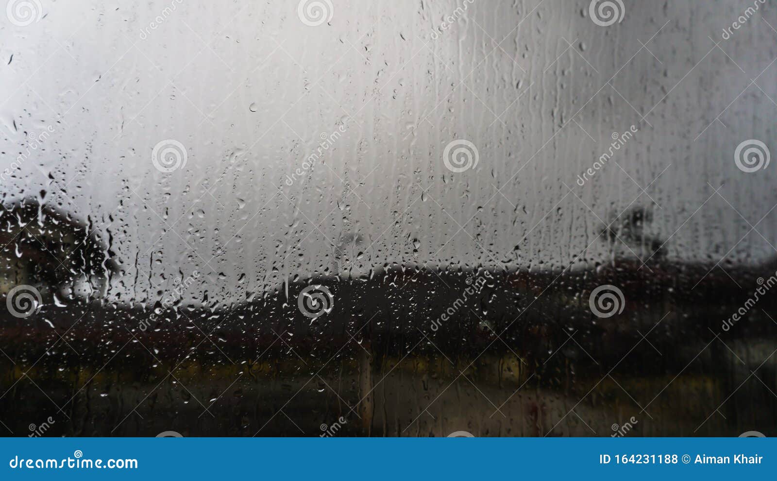 Drizzle on the Windshield, Inside Car when Raining, Rain Drops Visible ...
