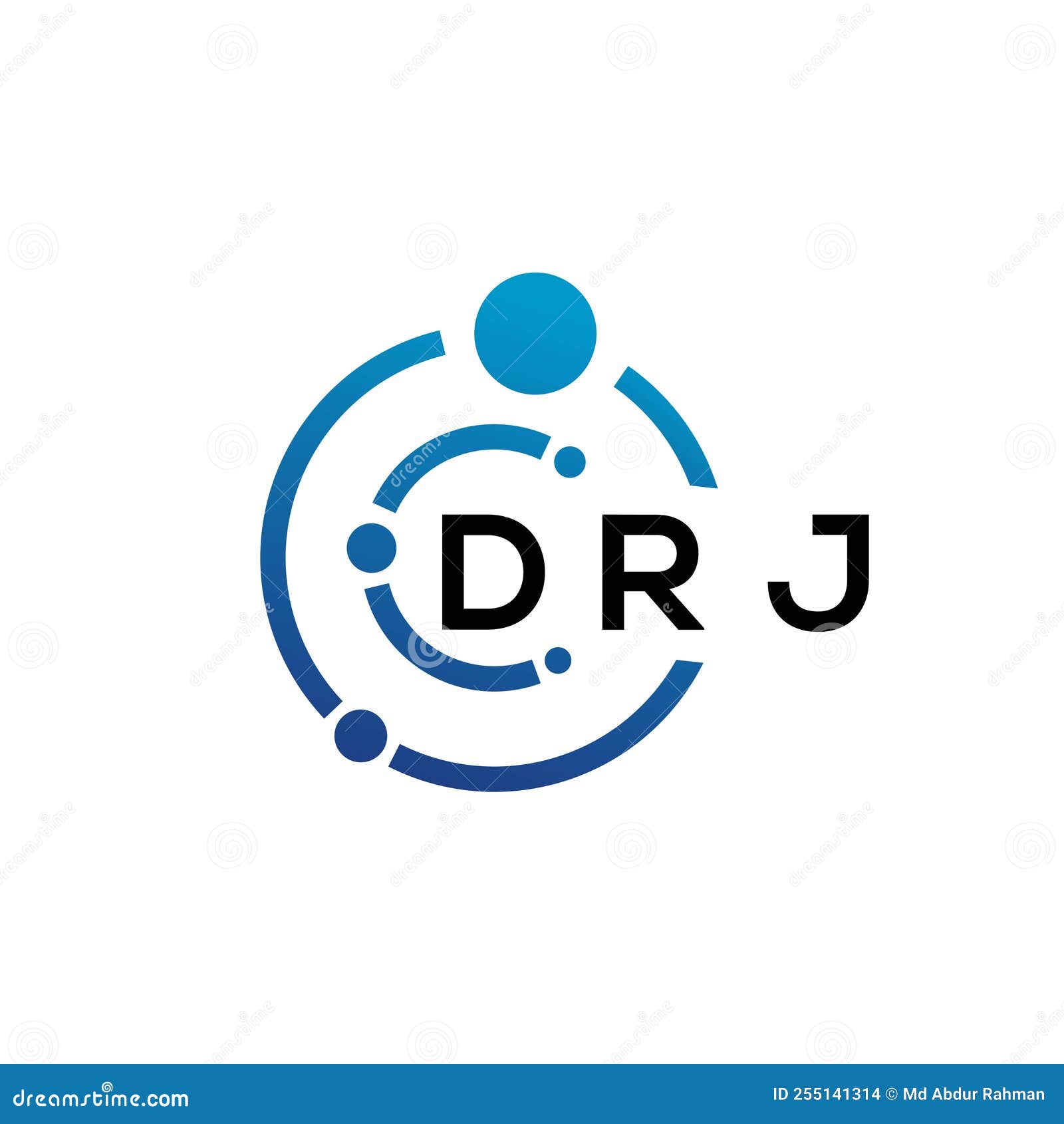 DRJ Letter Logo Design on White Background. DRJ Creative Initials ...